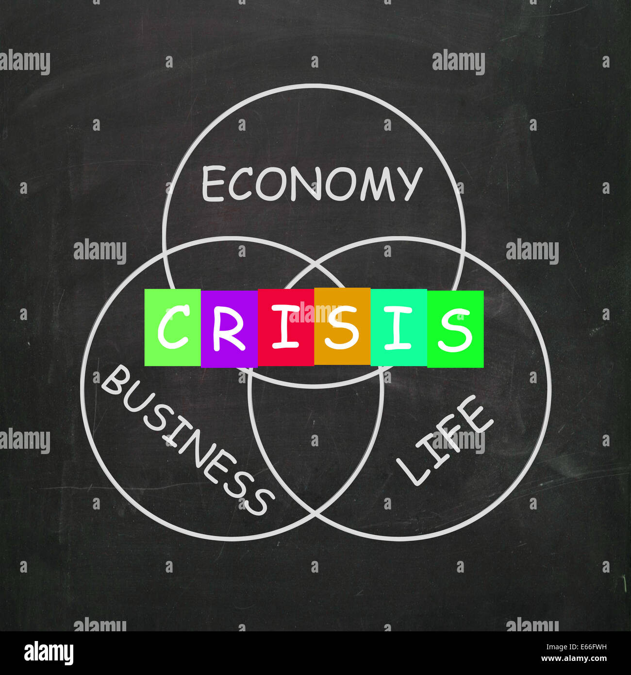 Business Life Crisis Meaning Failing Economy or Depression Stock Photo ...