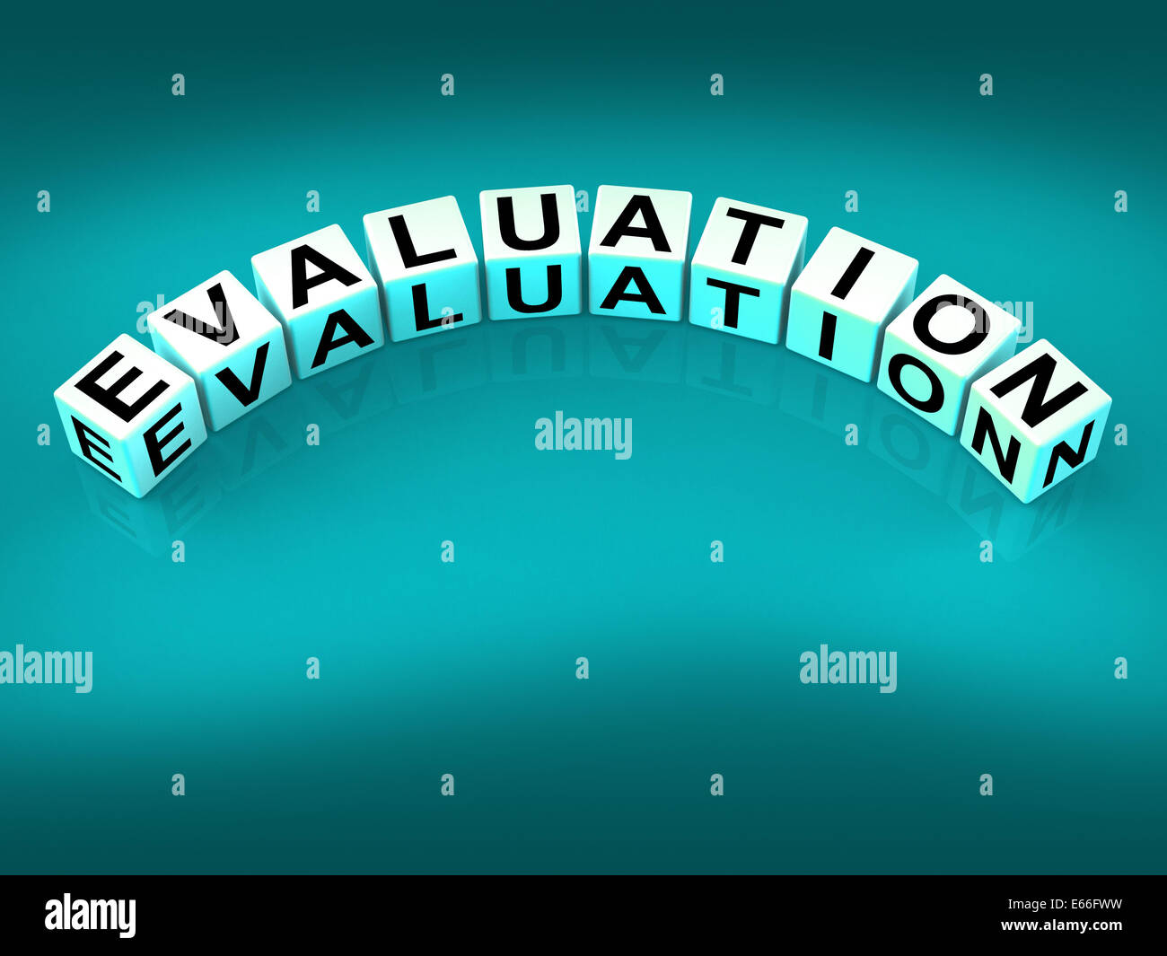 Evaluation Dice Showing Judgement Assessment And Review Stock Photo - Alamy