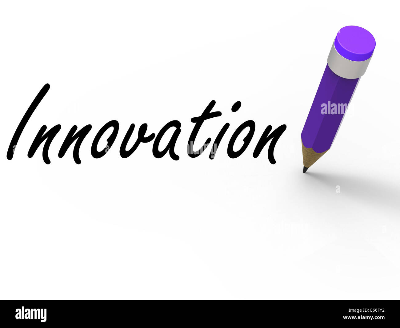 Innovation and Pencil Showing Ideas Creativity and Imagination Stock ...