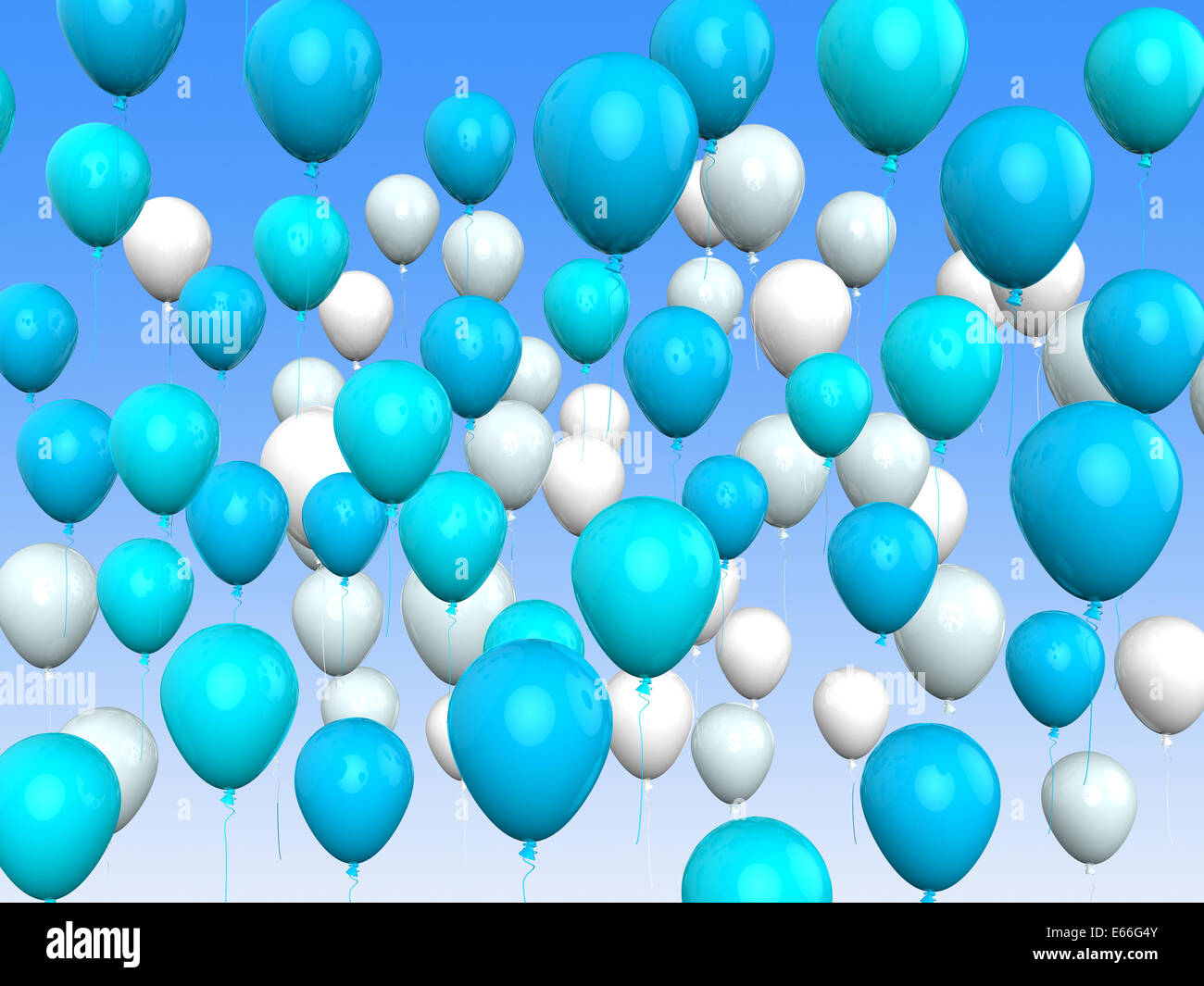 Floating Light Blue And White Balloons Meaning Argentinean Flag Or ...