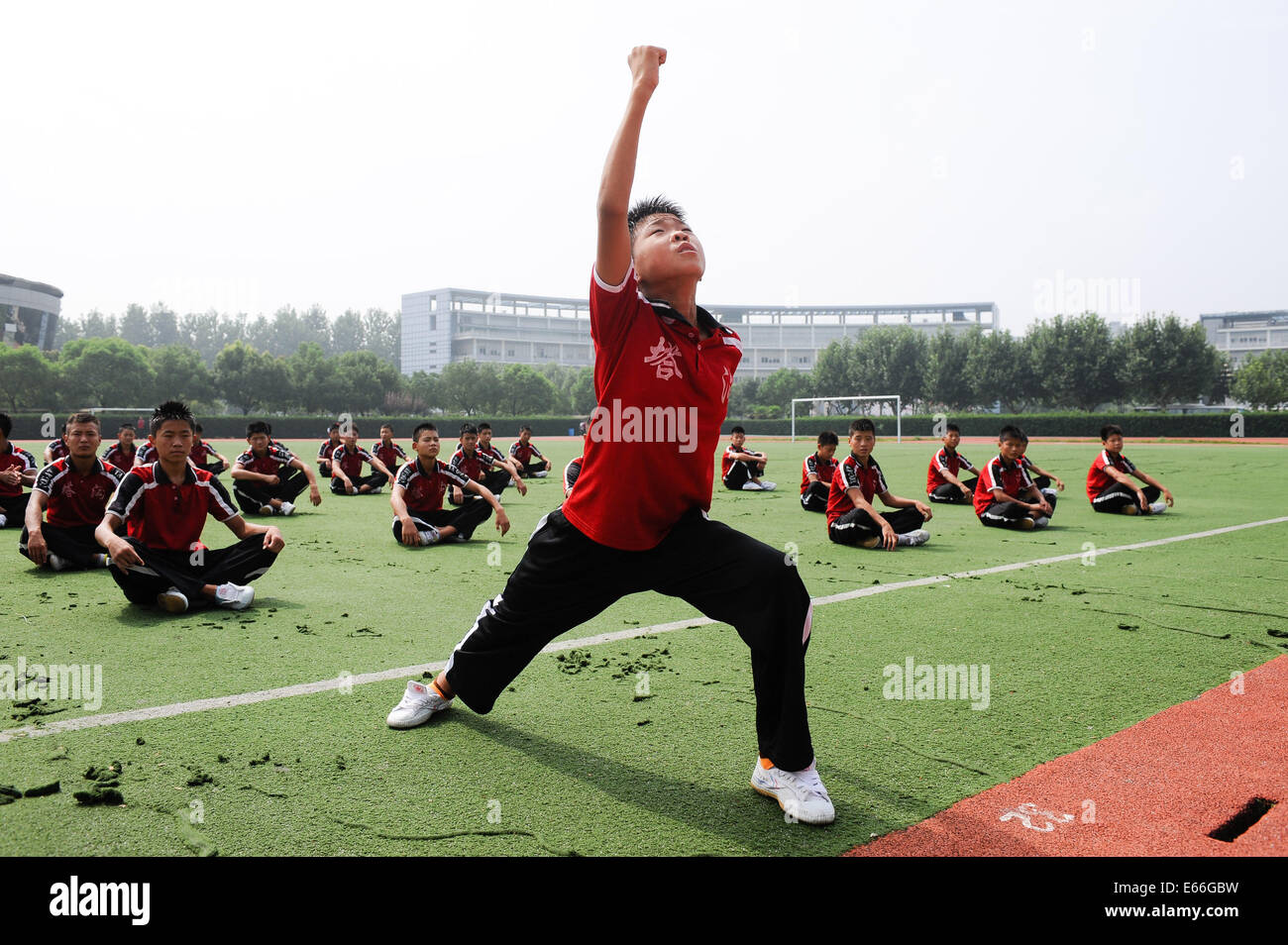 Nanjing, China. 15th Aug, 2014. Li Yongqi, the youngest performer from ...