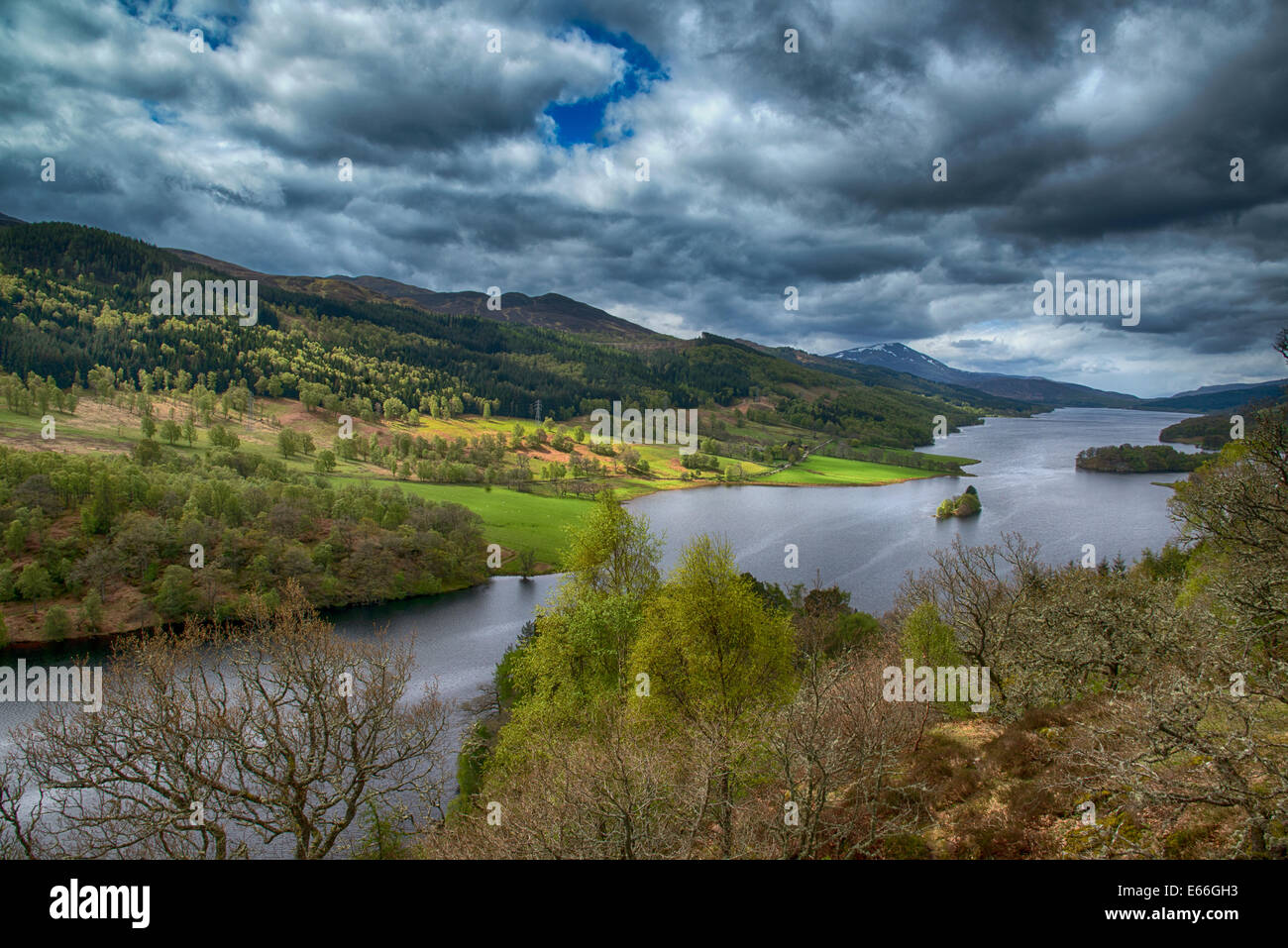 Over Looking Loch Tummel, Pitlochry, Highland Perthshire, Scotland ...