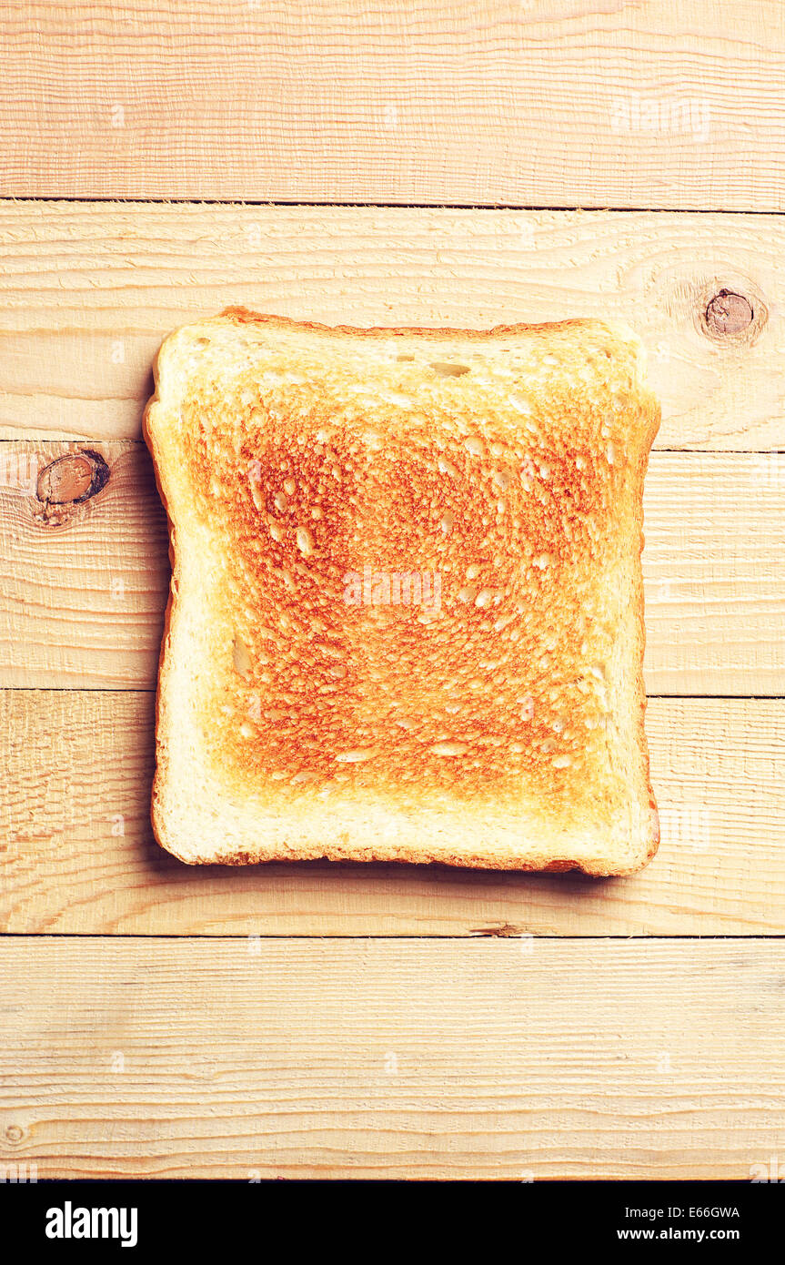 One toast bread top view Stock Photo - Alamy