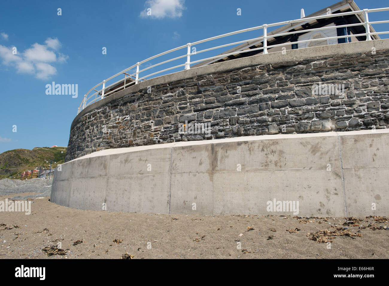 Aberystwyth storm seafront 2014 hi-res stock photography and images - Alamy