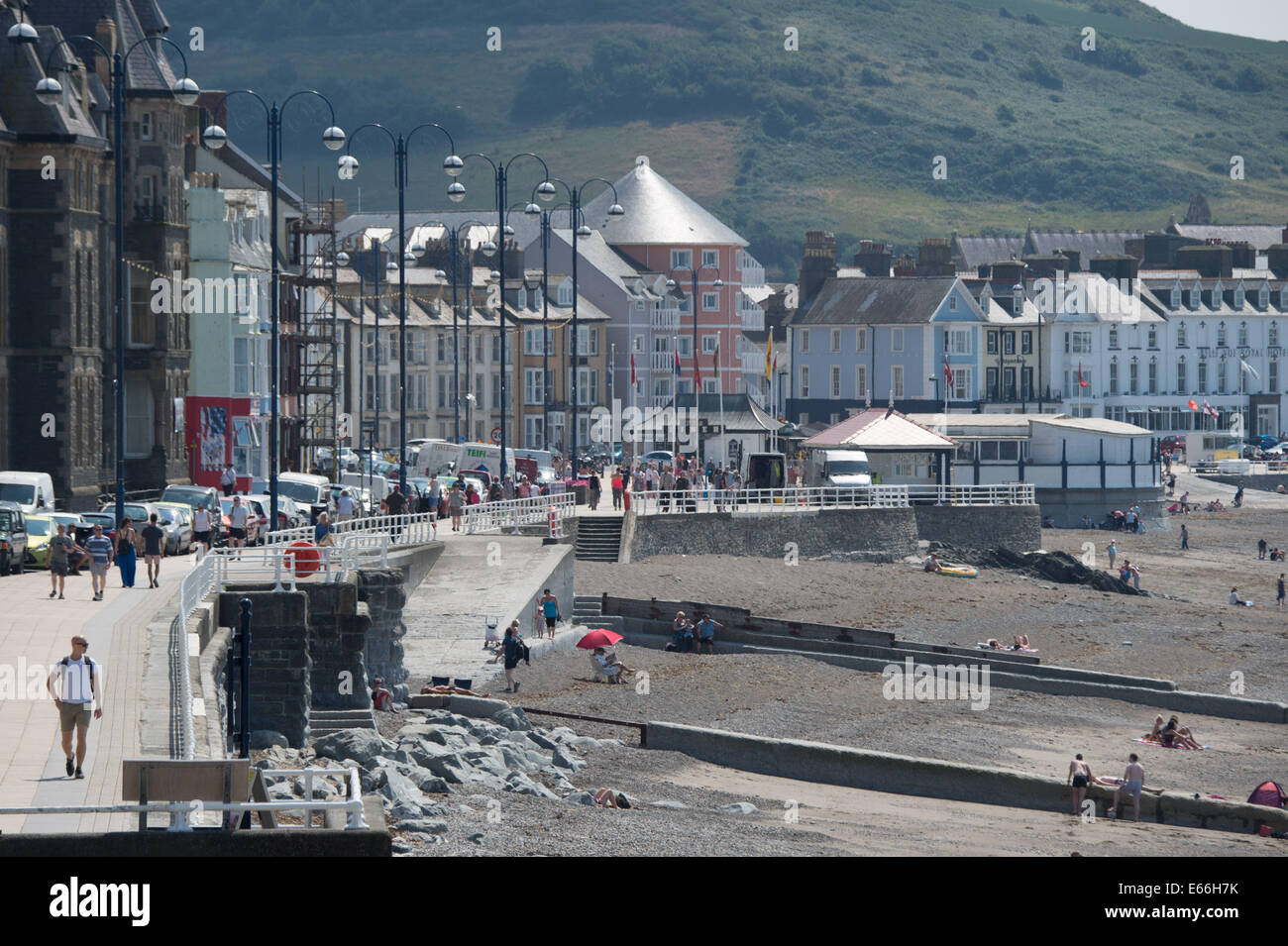 Aberystwyth storm seafront 2014 hi-res stock photography and images - Alamy