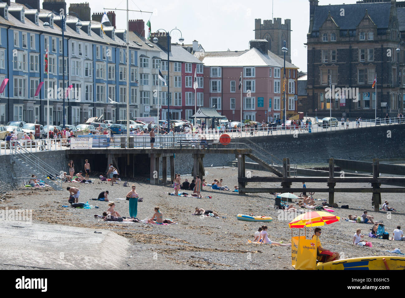 Aberystwyth, Wales, UK. 24th July, 2014. 19-AFTER: BUSY PROMENADE 6 ...
