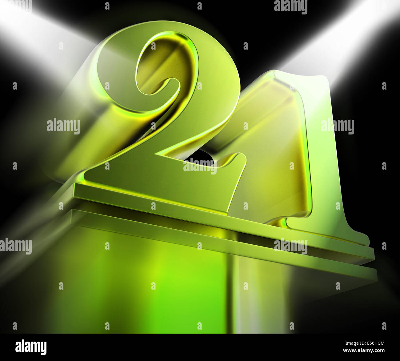 Golden Twenty One On Pedestal Displaying Entertainment Awards Or Prizes ...