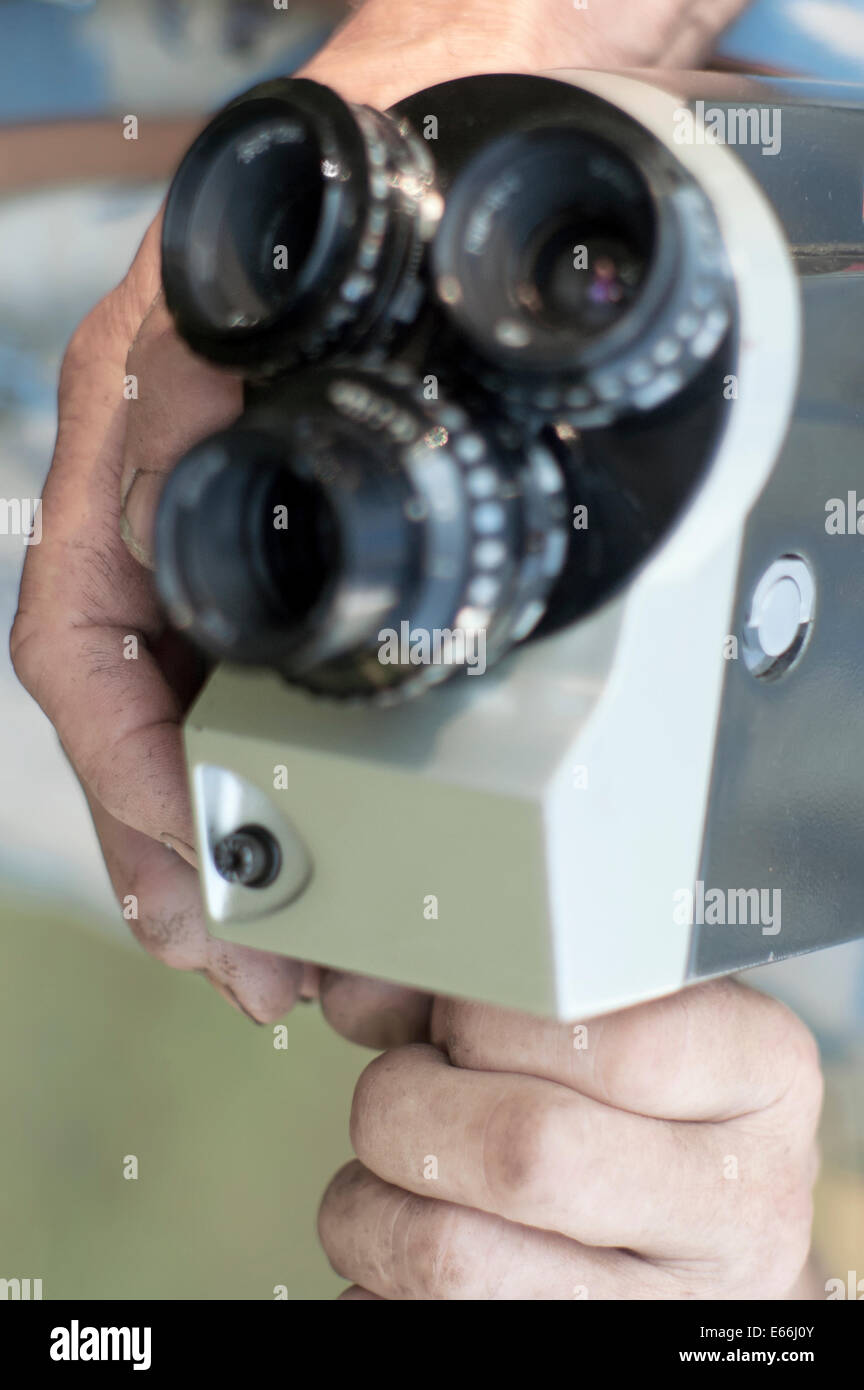 Hand with a retro movie camera Stock Photo - Alamy