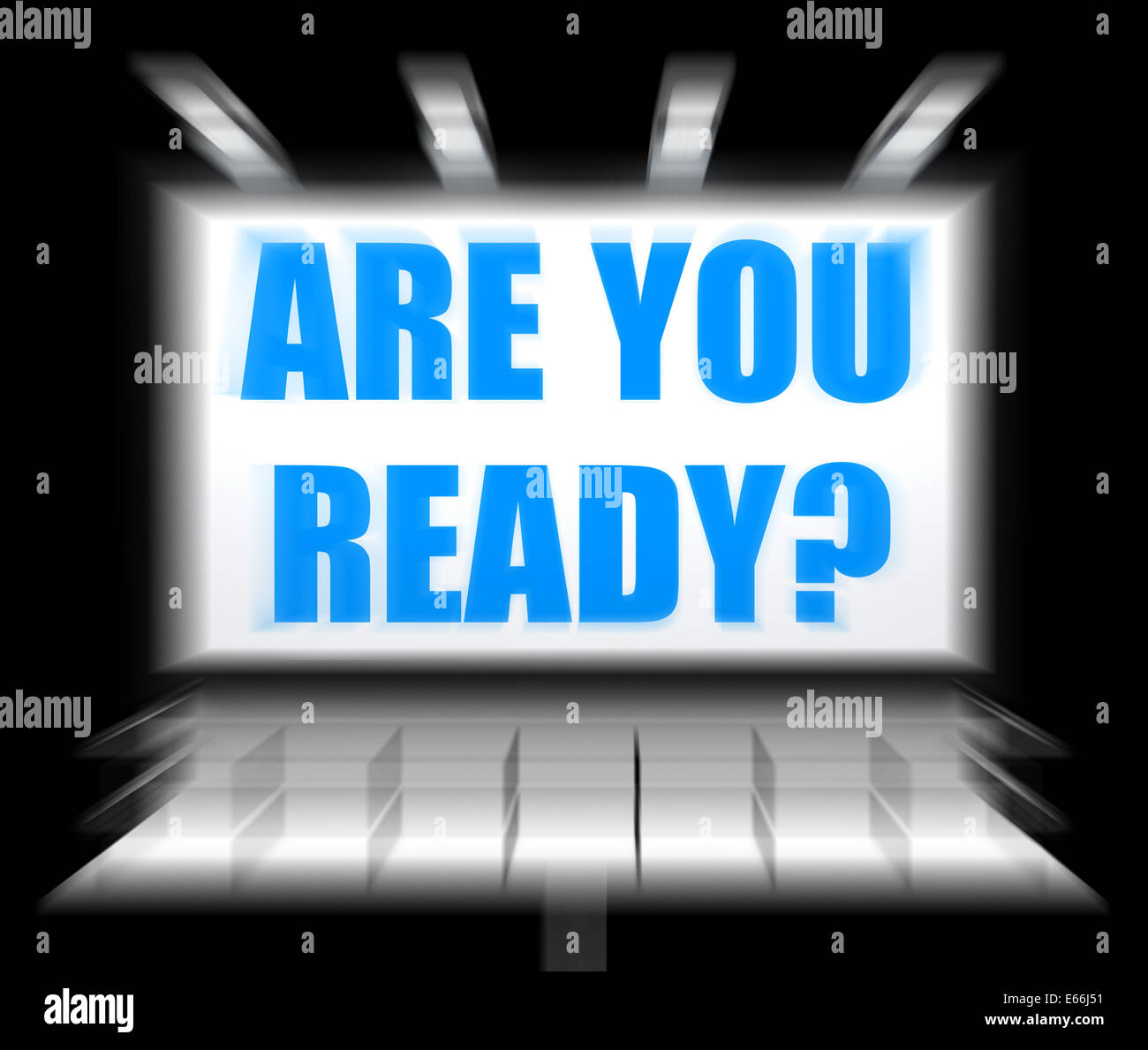 Are You Ready Sign Displaying Waiting and Being Prepared Stock Photo ...