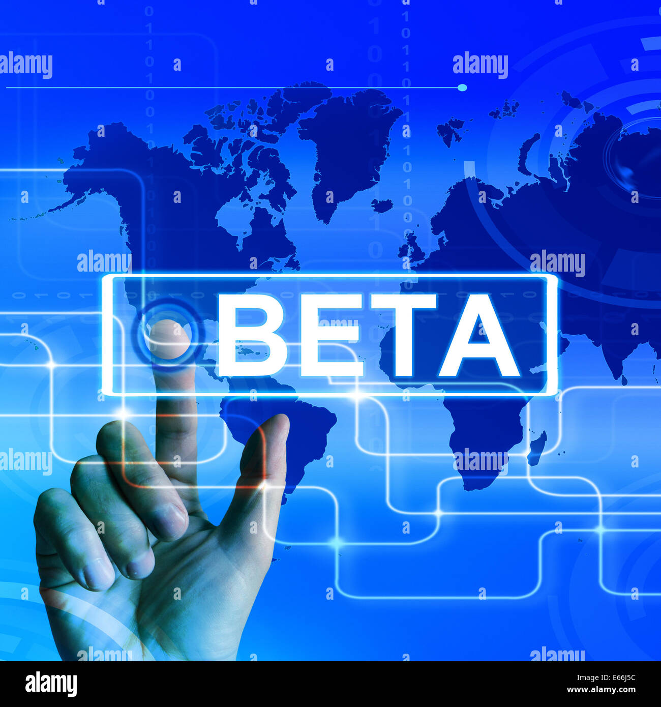 Beta Map Displaying an International Trial or Demo Version Stock Photo ...