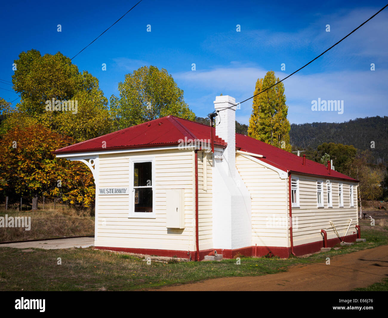 Historic Westerway Railway Station in Tasmania Stock Photo - Alamy