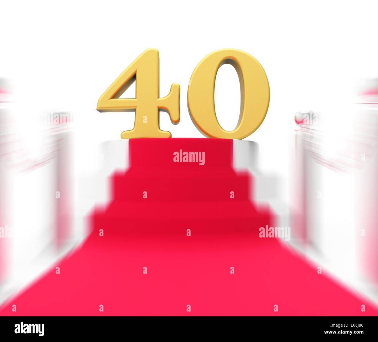 Golden Forty On Red Carpet Displaying Entertainment Awards Party Stock ...