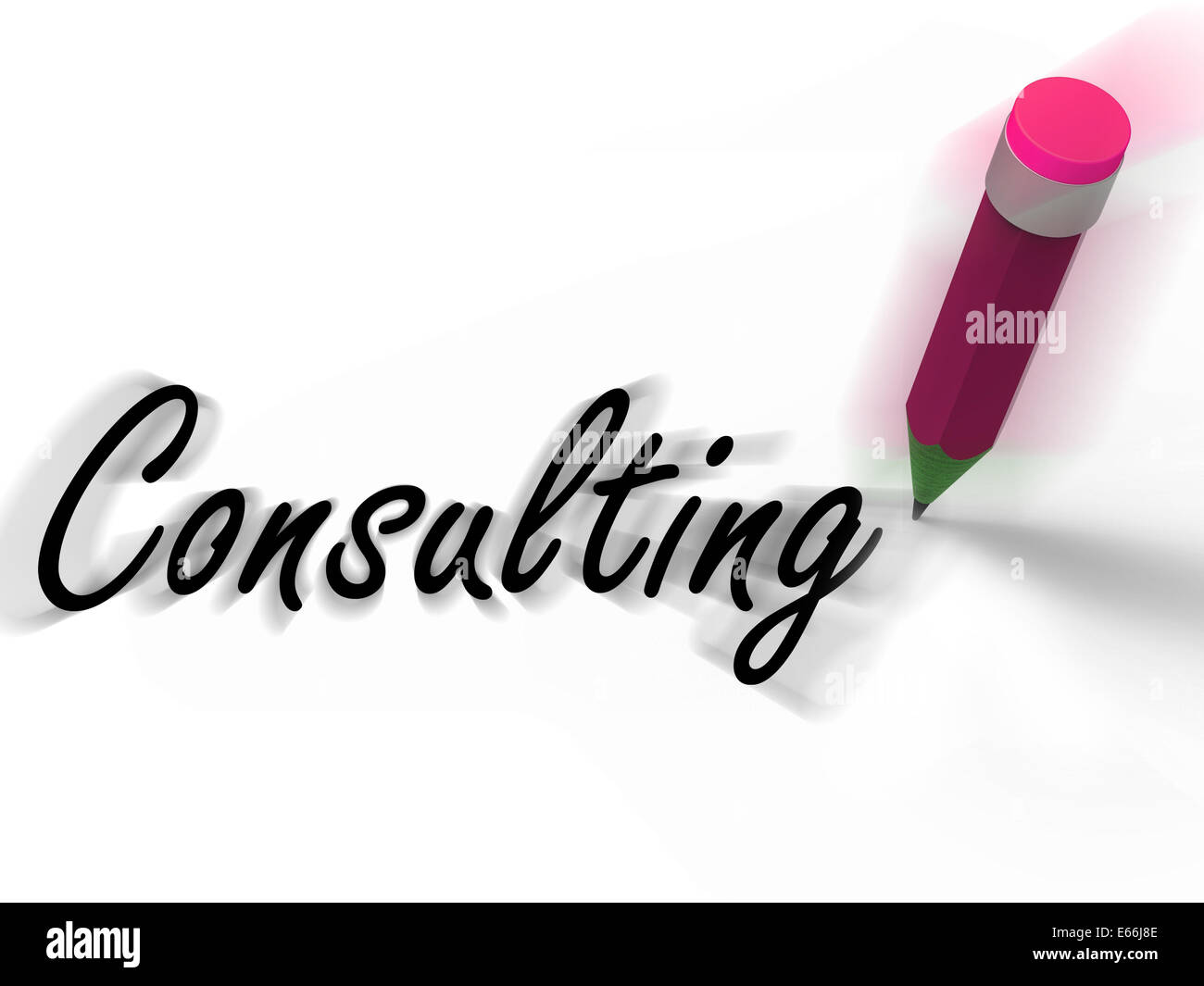 Consulting with Pencil Displaying Written Consultation and Advice Stock ...