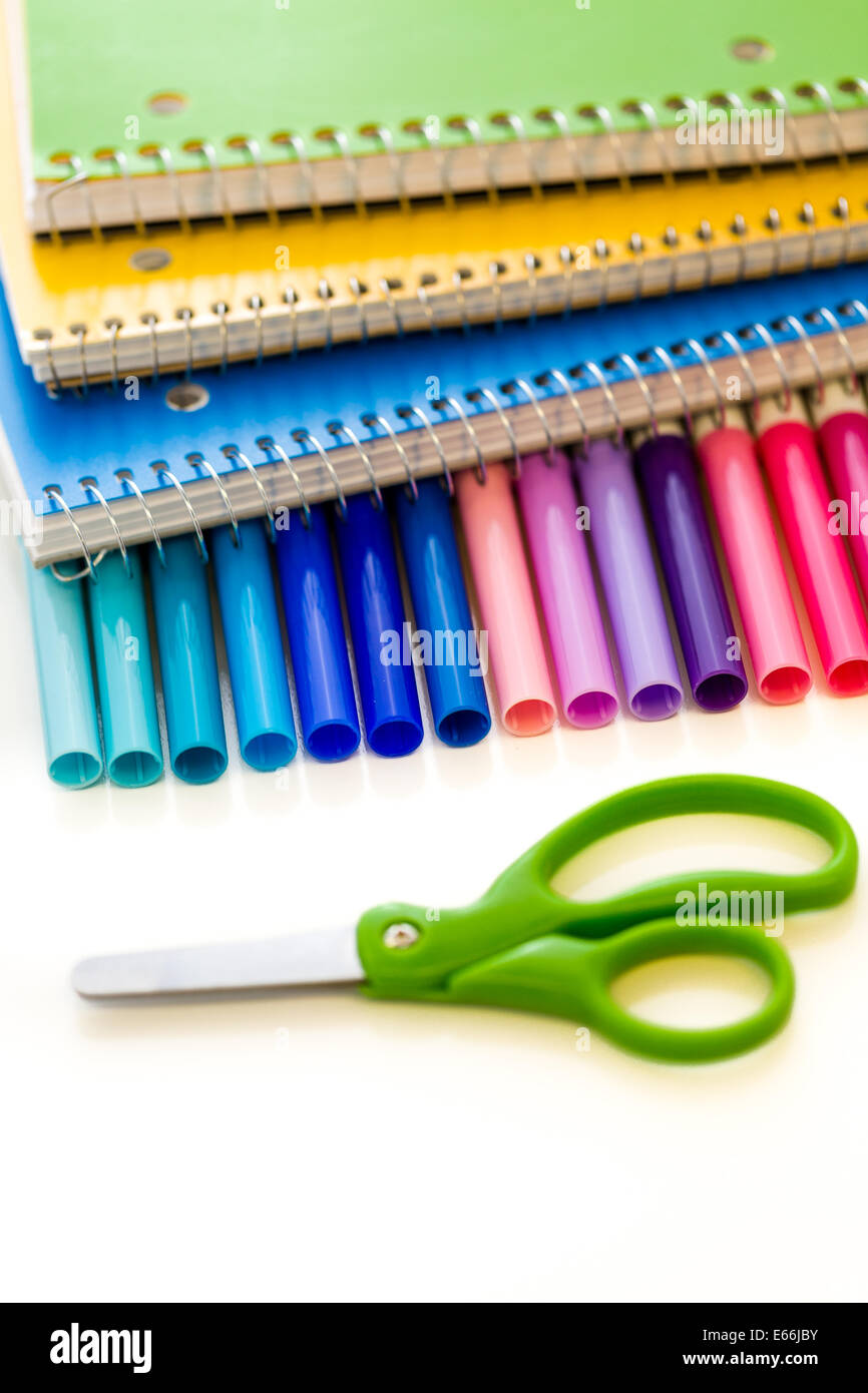 New school supplies prepared for new school year Stock Photo - Alamy
