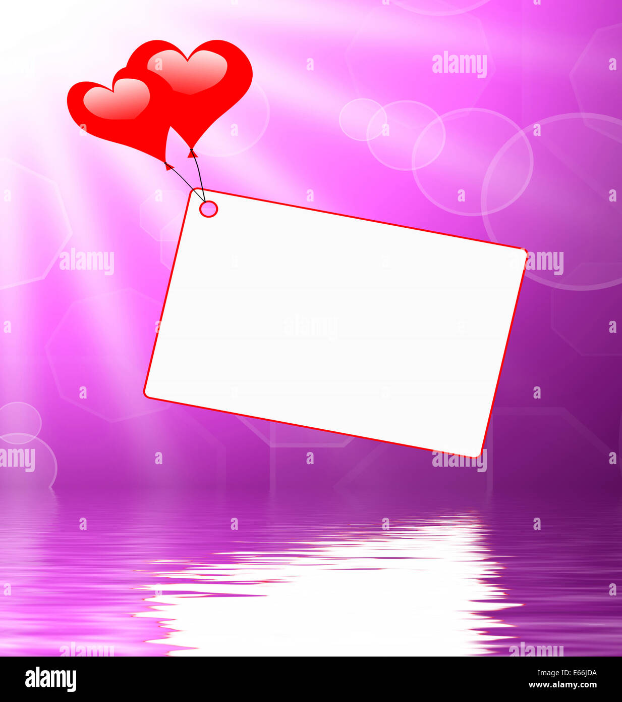 Heart Balloons On Note Displaying Passionate Letter Or Romantic Message ...