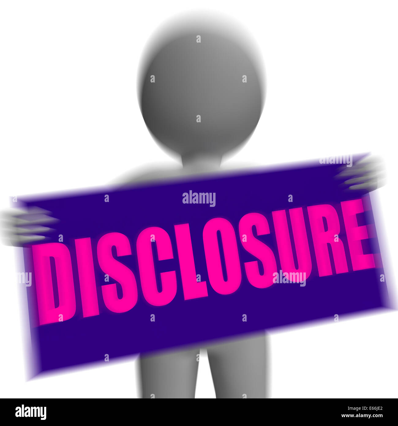 Disclosure Sign Character Displaying Legal Communication Concepts And ...