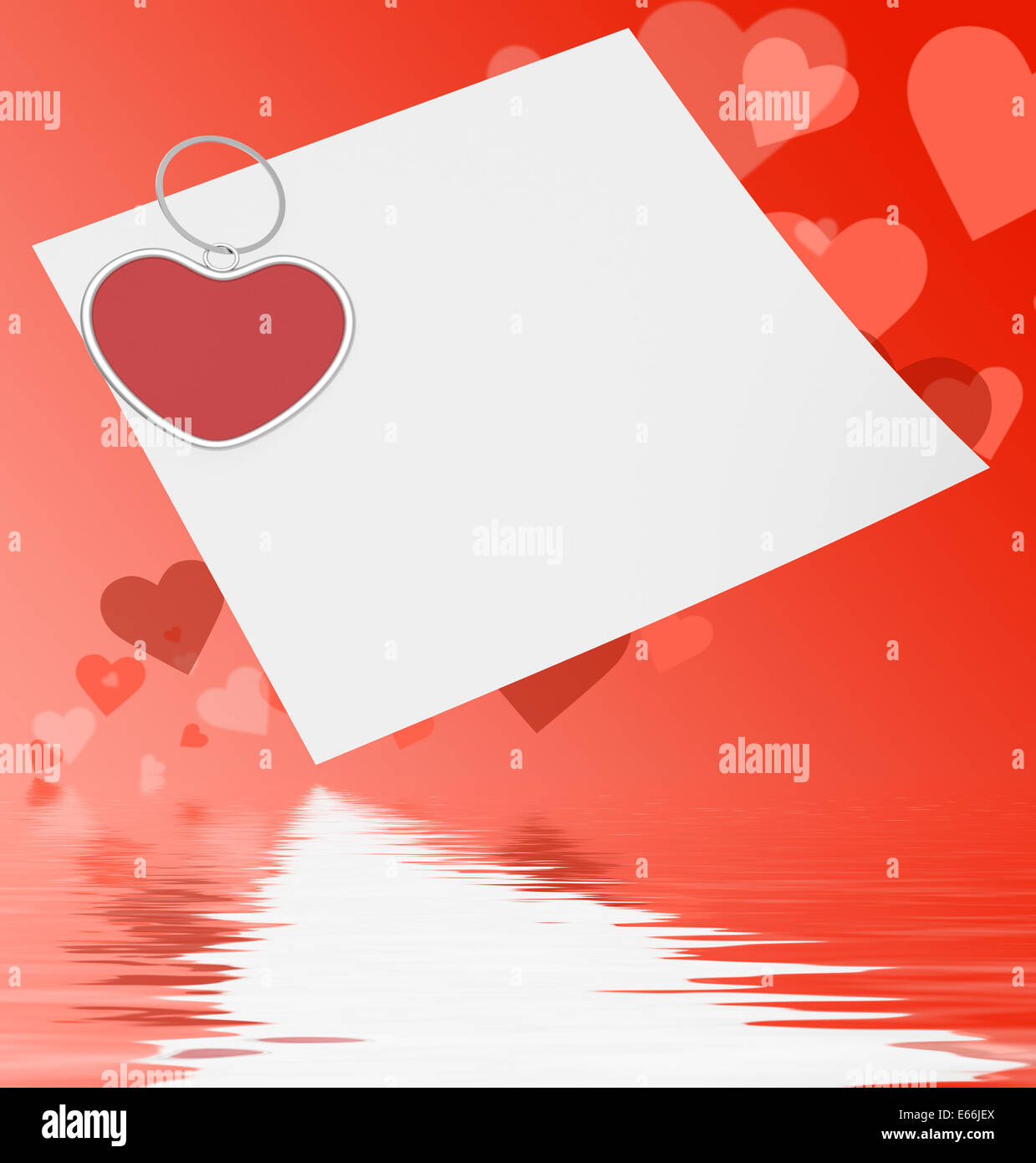 Heart Clip On Note Displaying Affection Note Or Love Message Stock ...