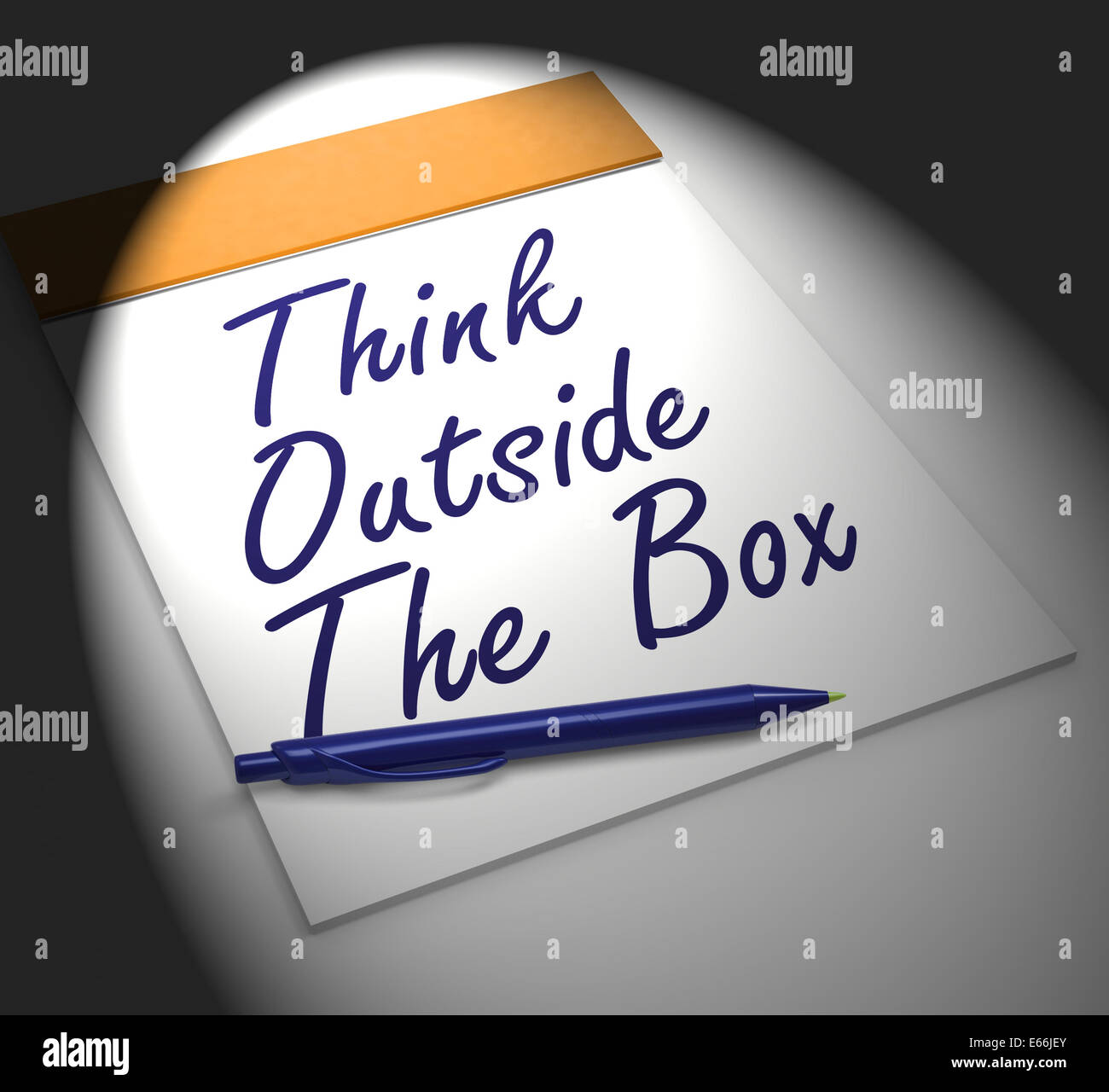 Think Outside The Box Notebook Displaying Creativity Innovative Or ...