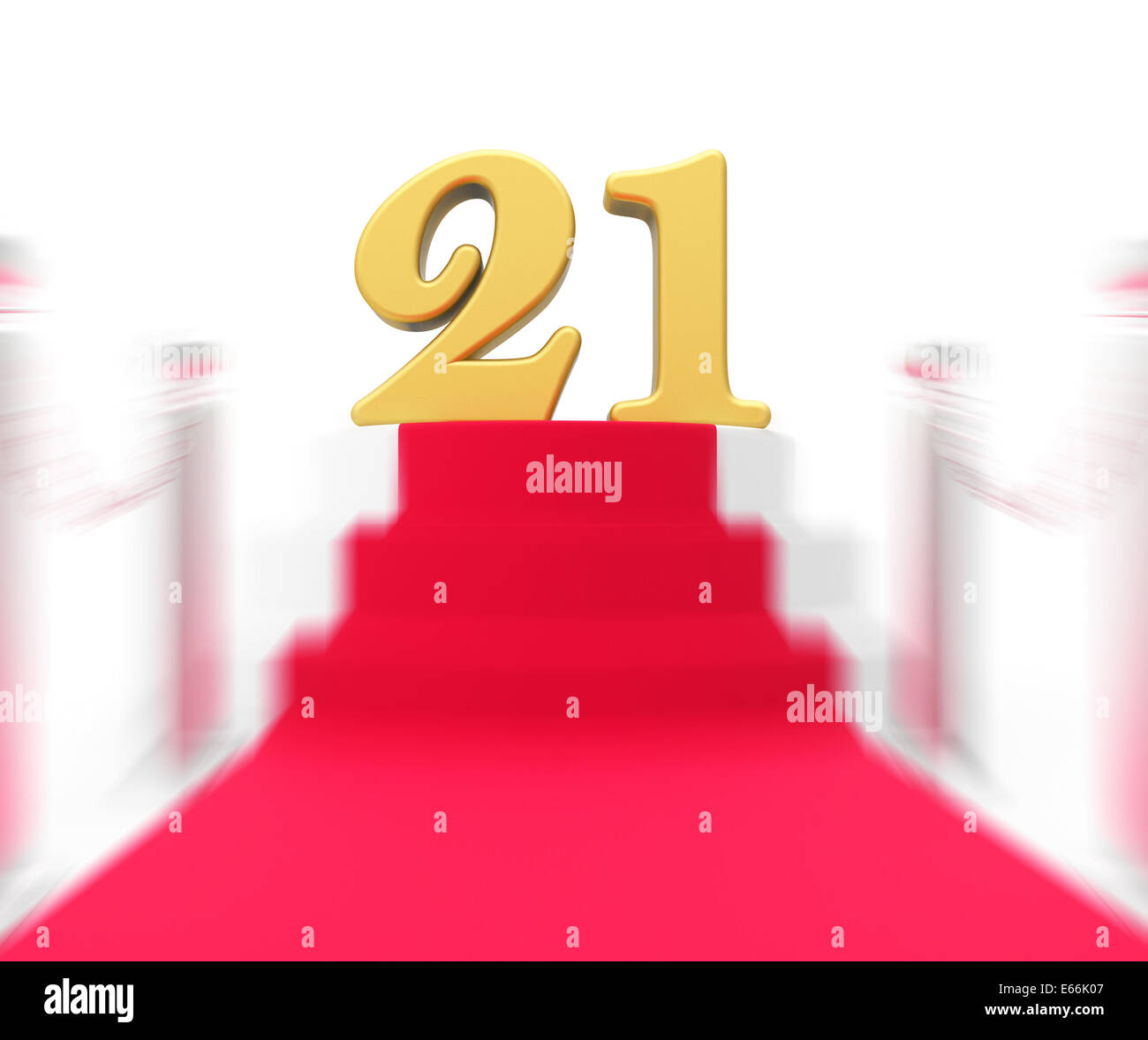 Golden Twenty One On Red Carpet Displaying Entertainment Business Event ...