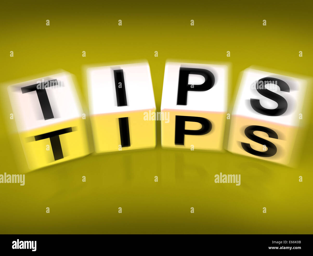 Tips Blocks Displaying Hints Suggestions and Advice Stock Photo - Alamy