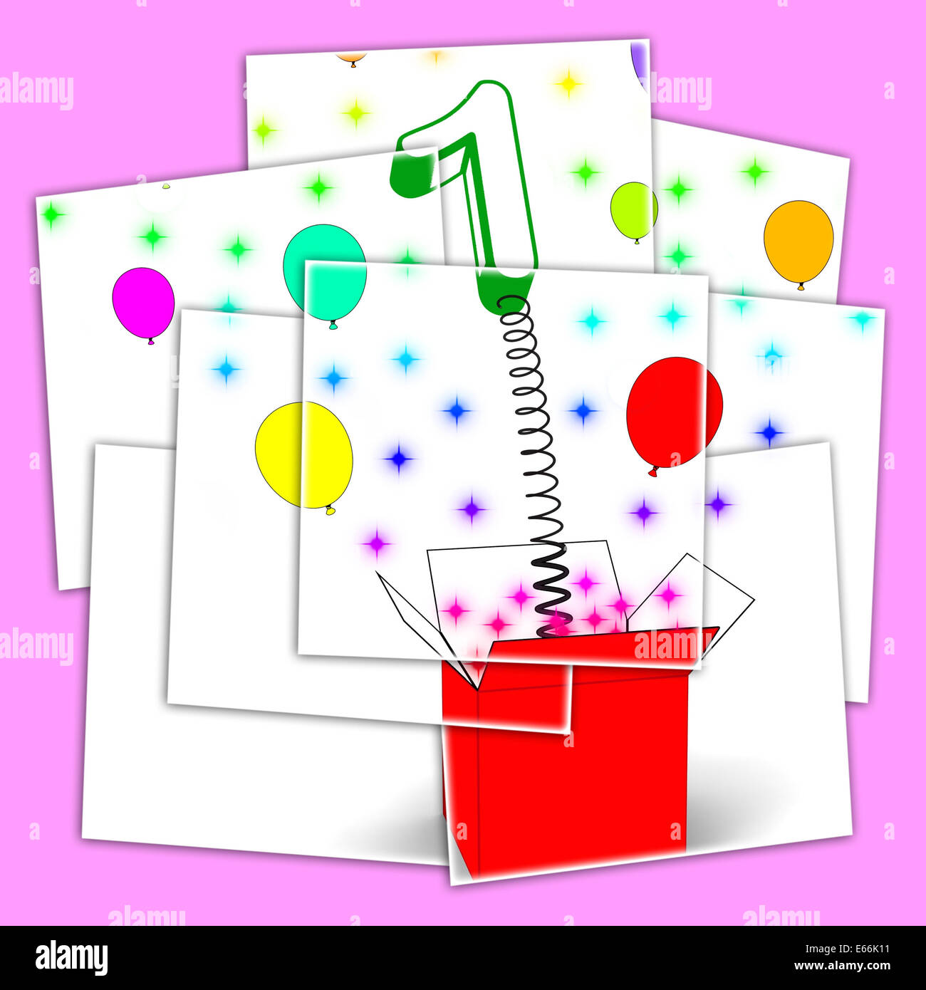 Number One Surprise Box Displaying Colourful Decoration And Creativity ...