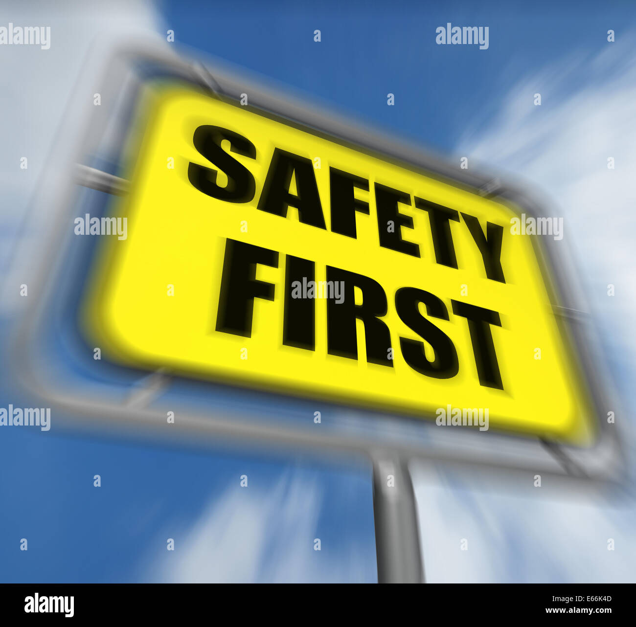 Safety First Sign Displaying Prevention Preparedness and Security Stock ...