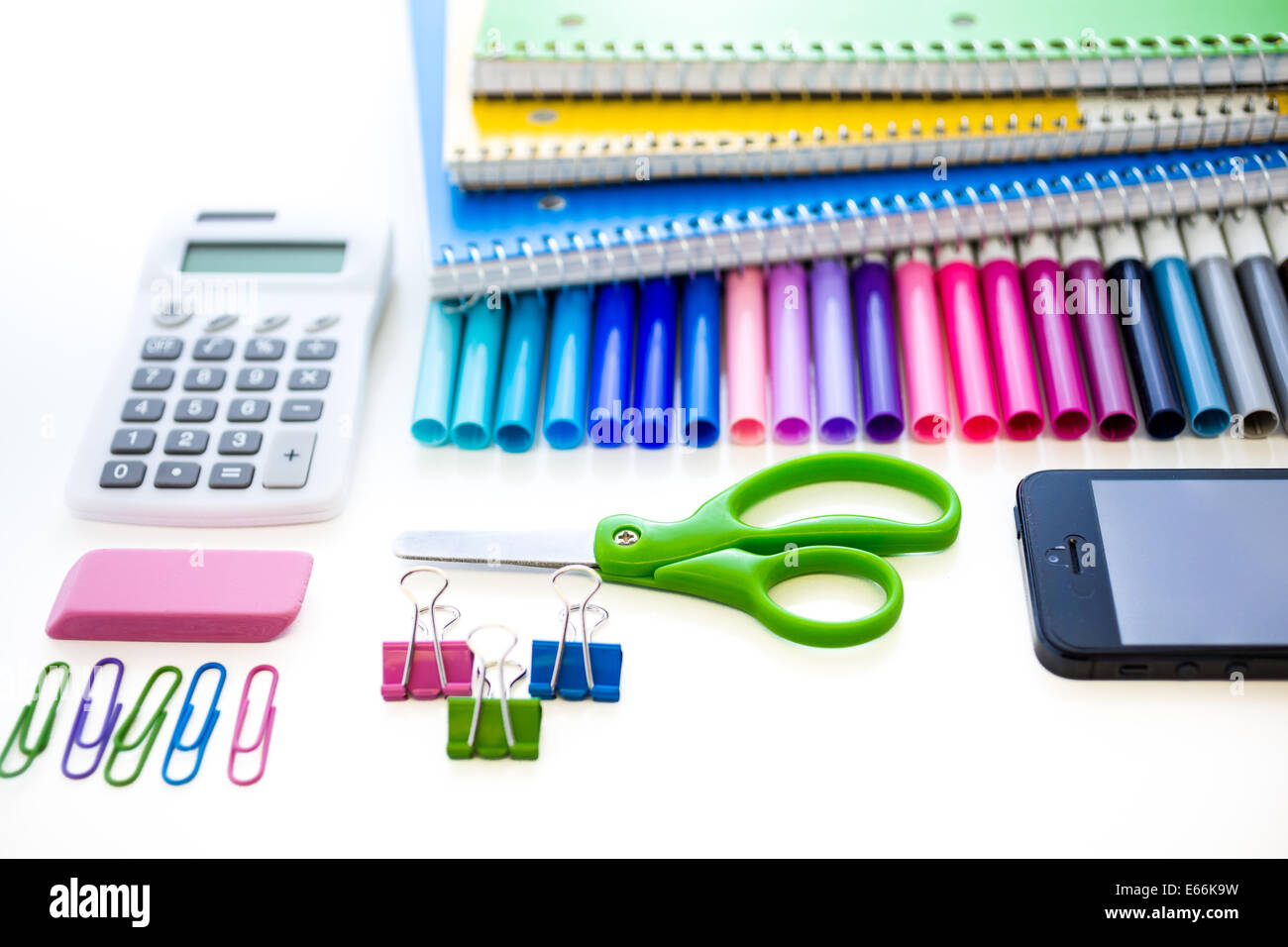 New school supplies prepared for new school year Stock Photo - Alamy