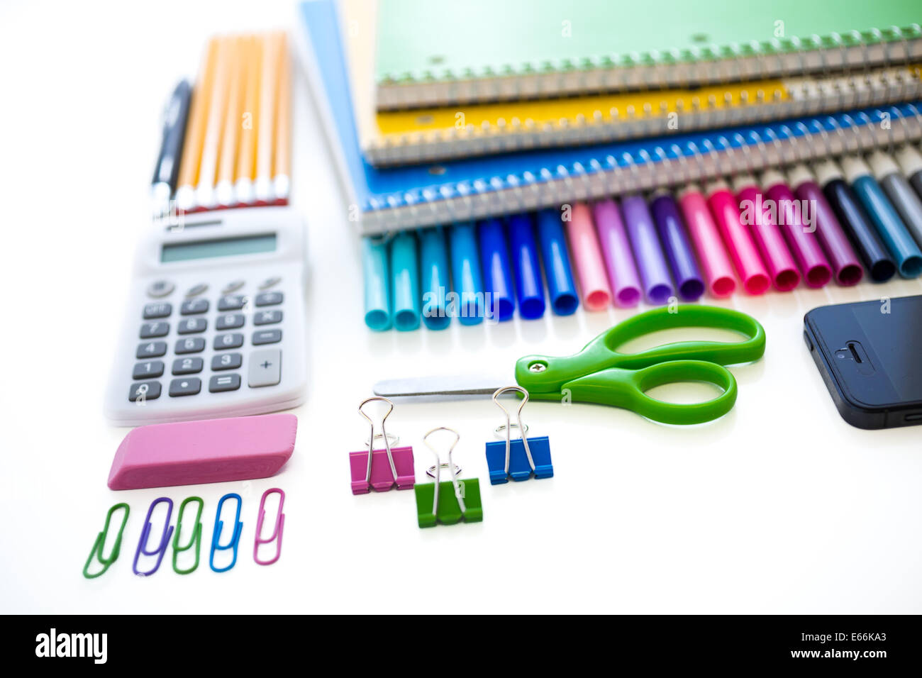New school supplies prepared for new school year Stock Photo - Alamy