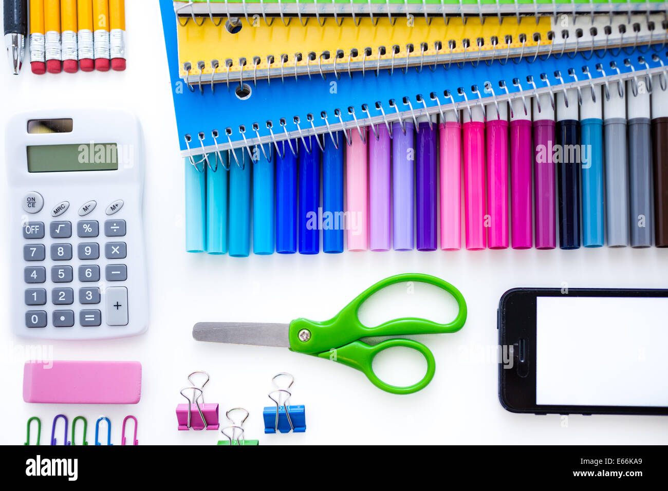 New school supplies prepared for new school year Stock Photo - Alamy