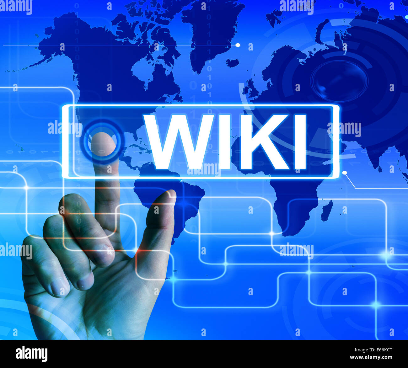 Wiki Map Displaying Internet Information and Encyclopaedia Websites ...