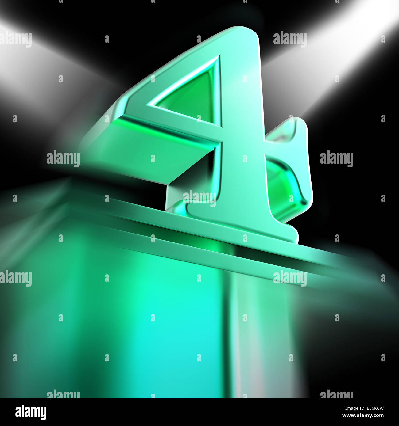 Golden Four On Pedestal Displaying Movie Awards Or Prizes Stock Photo ...