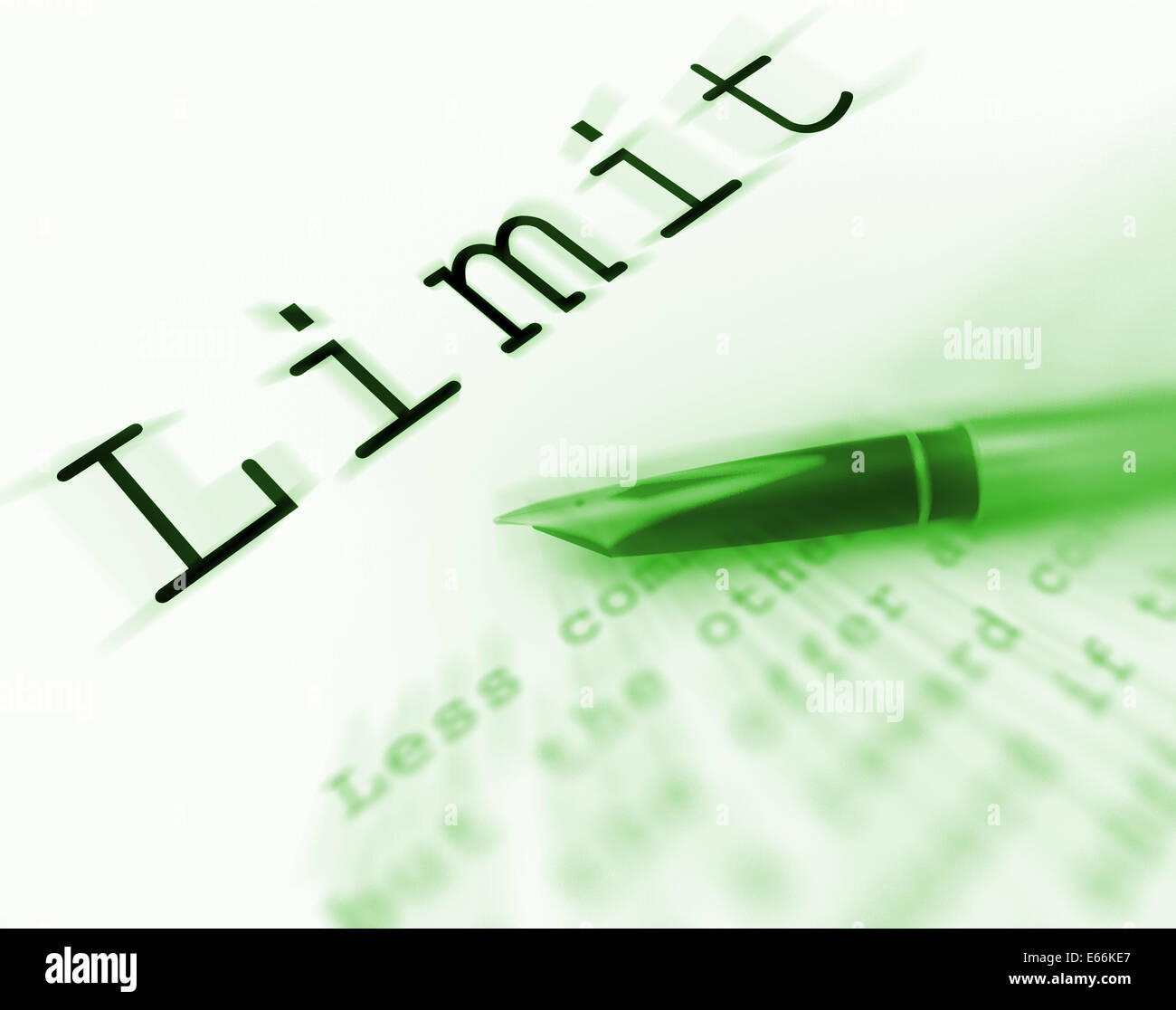 Limit Word Displaying Confines Boundary Or Extent Stock Photo - Alamy