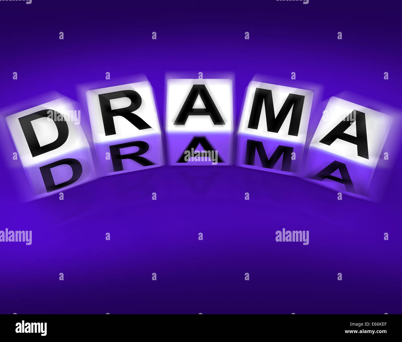 Drama Blocks Displaying Dramatic Theater or Emotional Feelings Stock ...