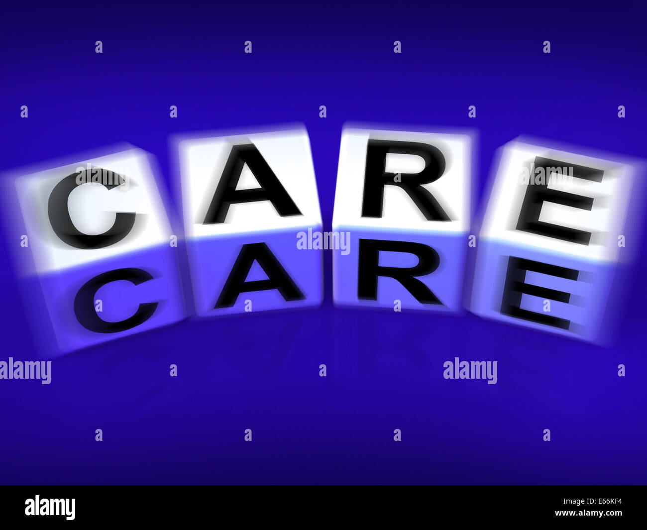 Care Blocks Displaying Concern And Caring For Stock Photo - Alamy