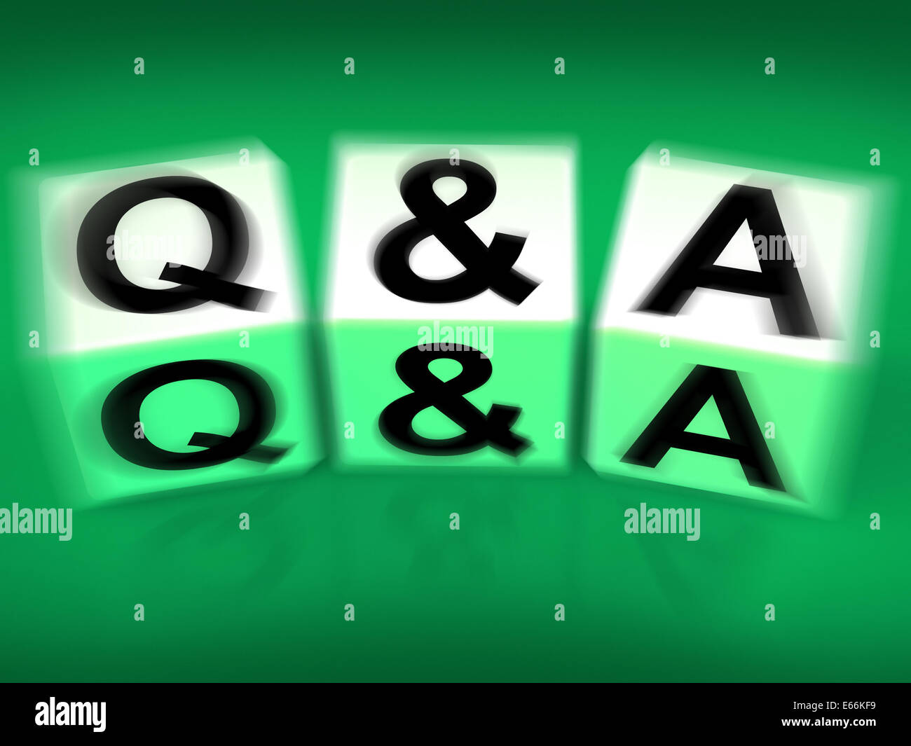 Q&A Blocks Displaying Questions and Answers Stock Photo - Alamy