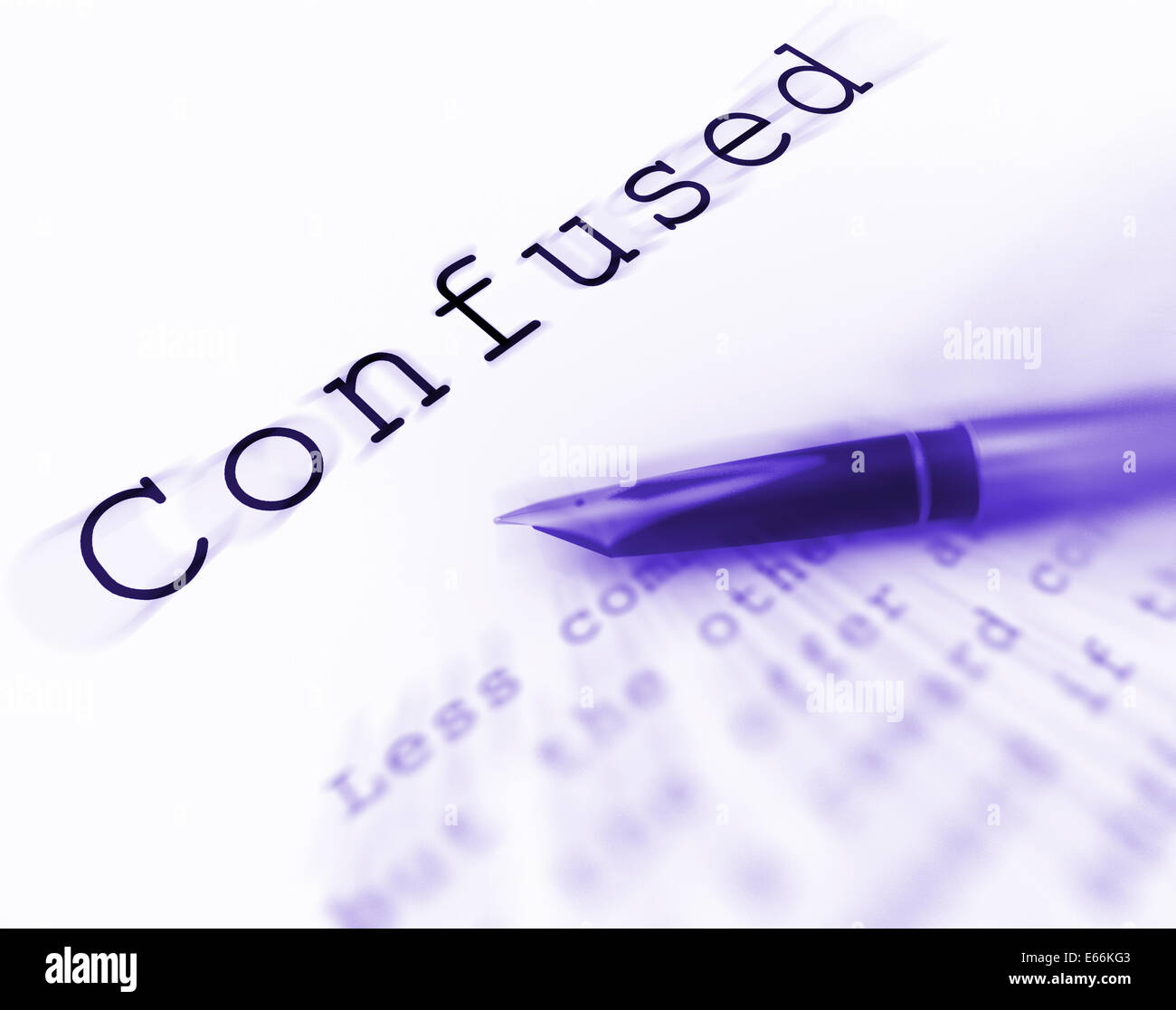 Confused Word Displaying Baffled Muddled And Dont Understand Stock ...