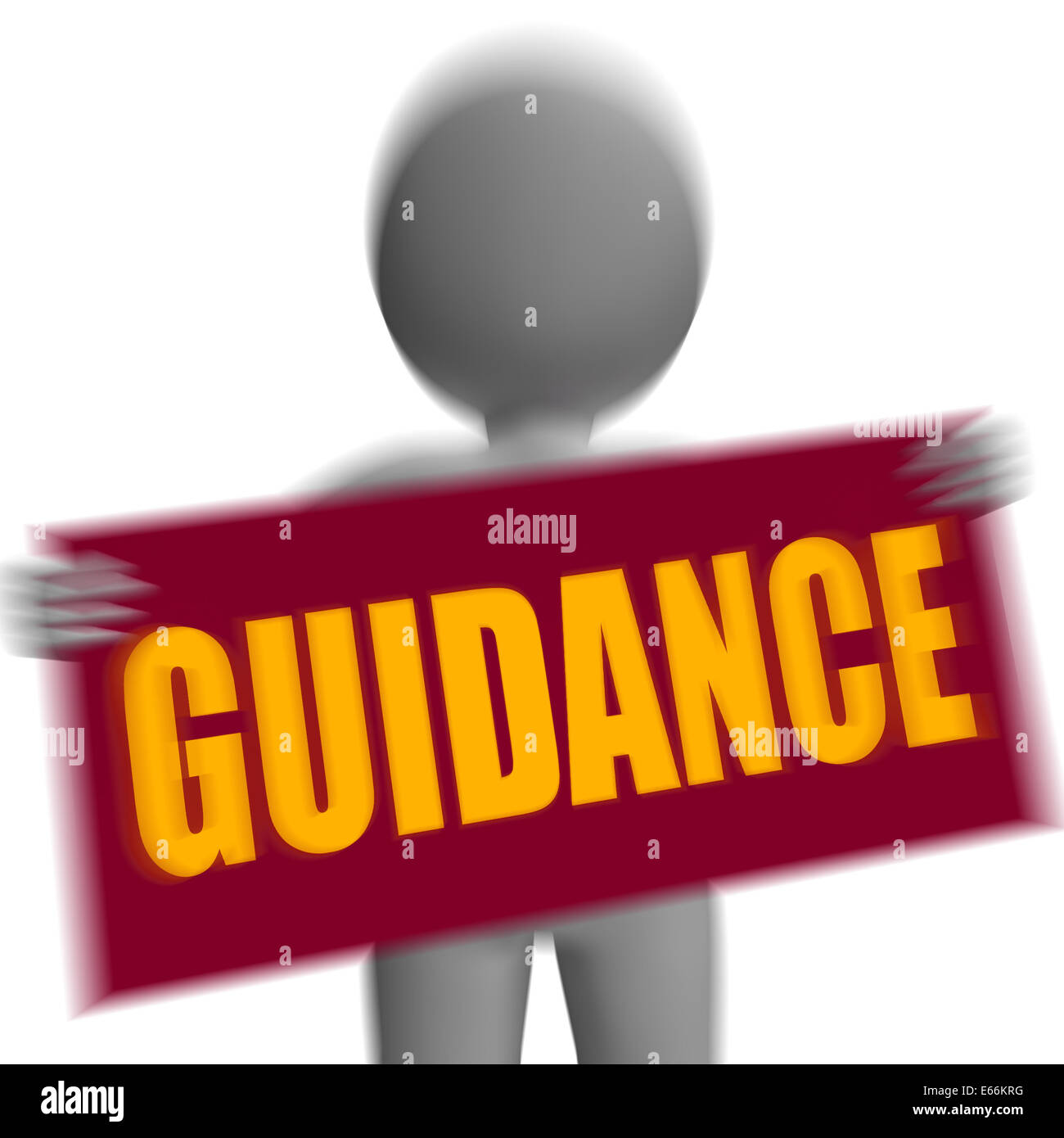 Guidance Sign Character Displaying Support Guidance And Assistance ...