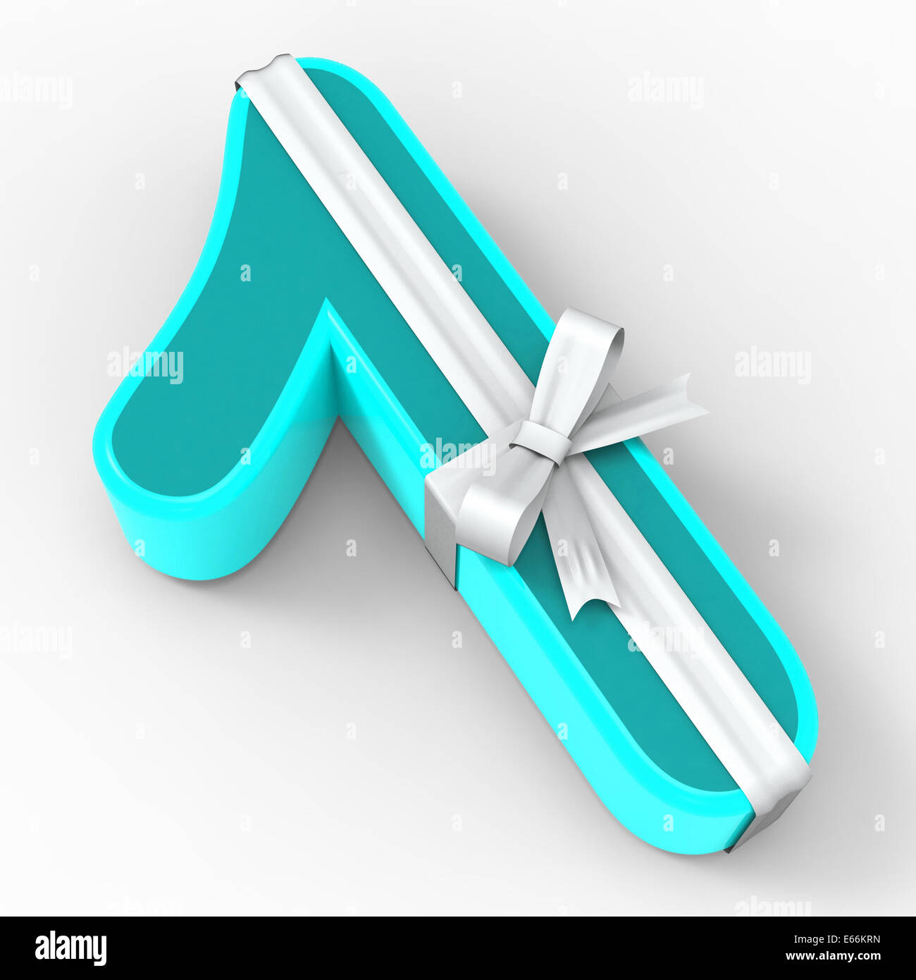 Number One With Ribbon Displaying Wrapped Presents And Creativity Stock ...