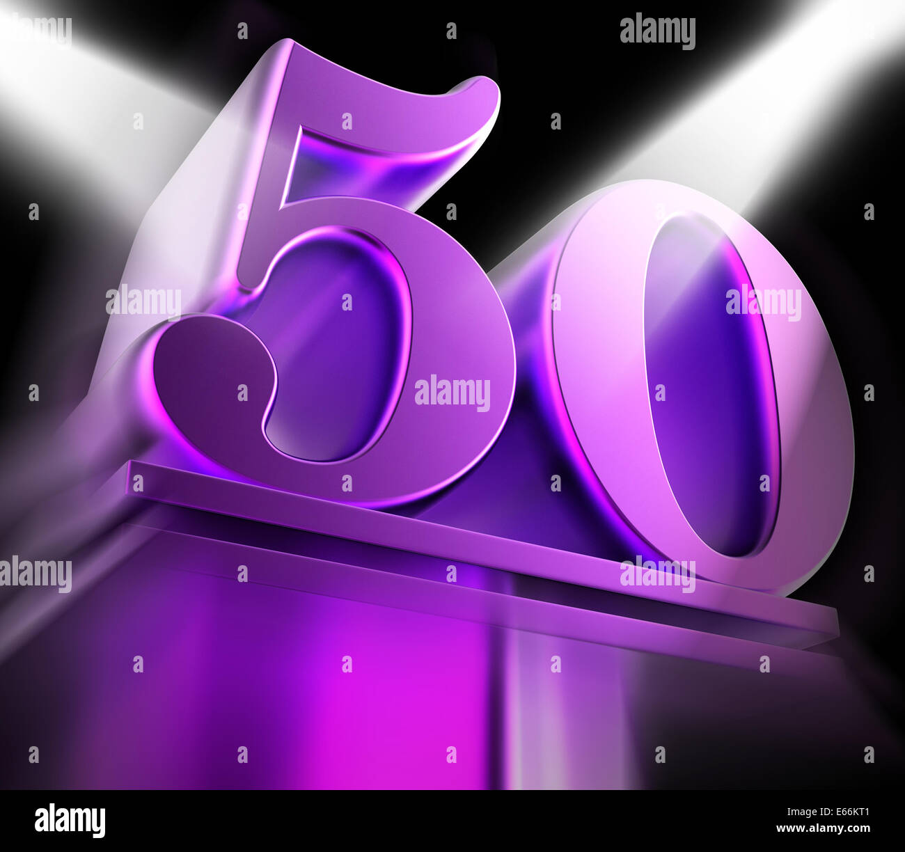 Golden Fifty On Pedestal Displaying Movie Awards Or Recognition Stock ...