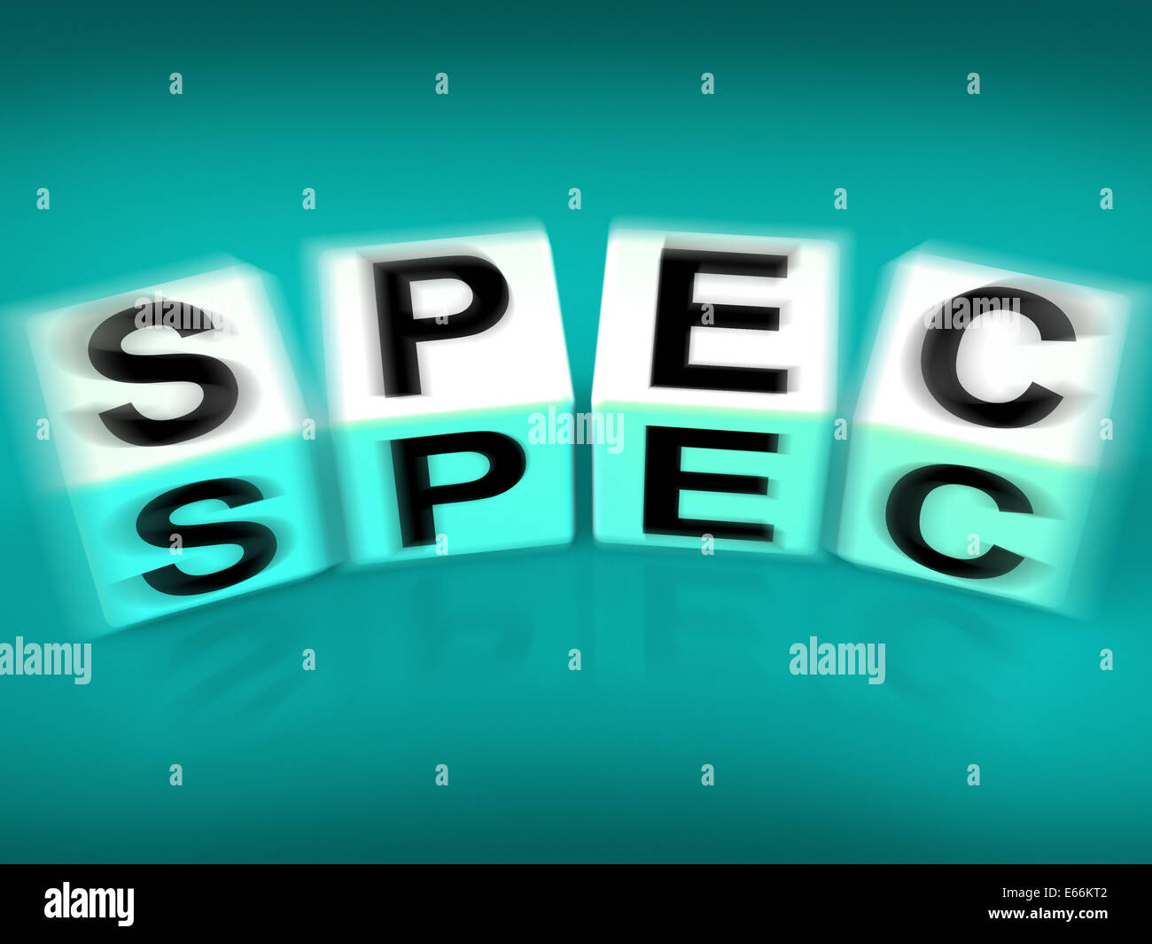 Spec Blocks Displaying Details Specifications and Blueprint Stock Photo ...