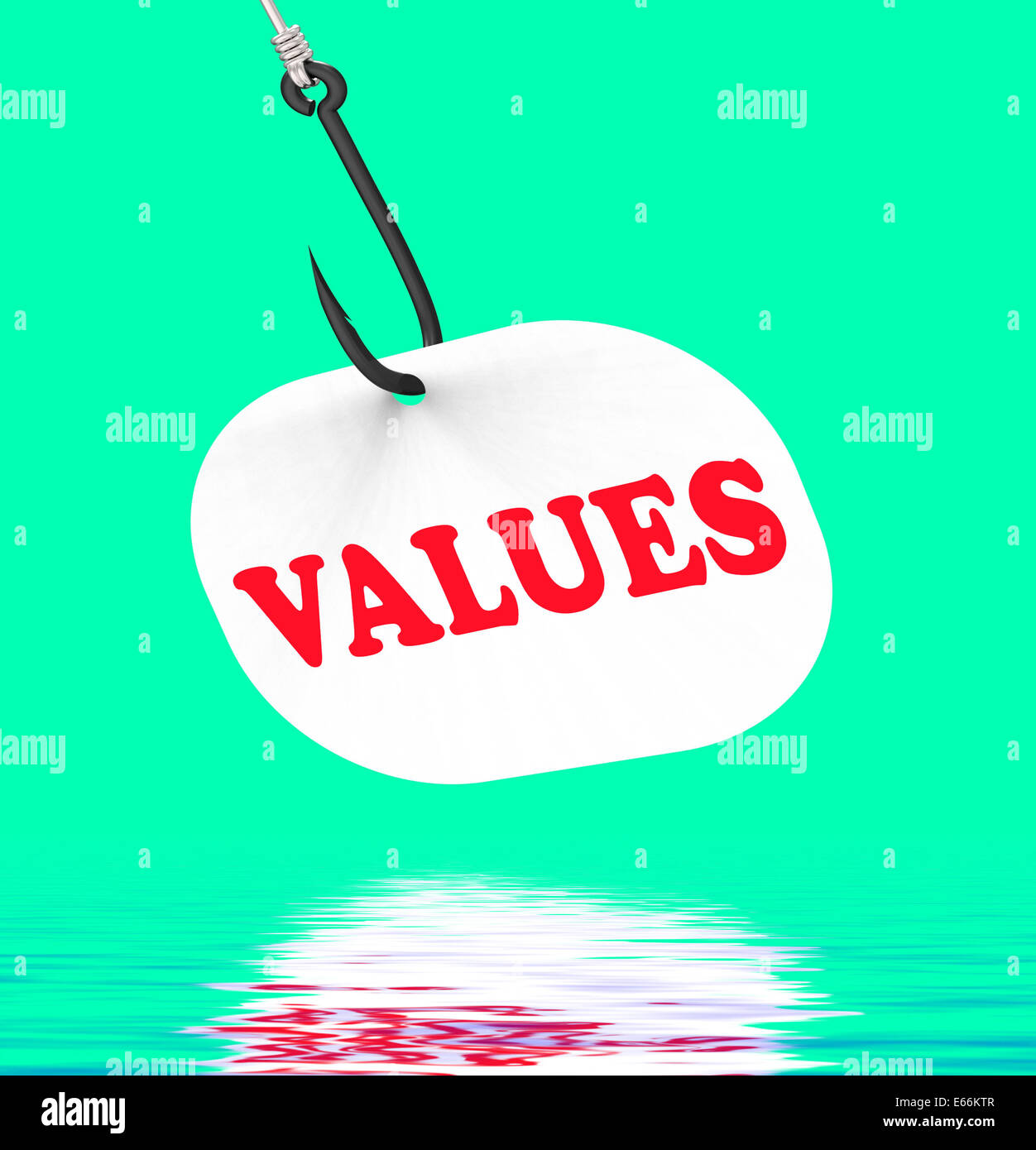Values On Hook Displaying Ethical Values Or Morality Stock Photo - Alamy