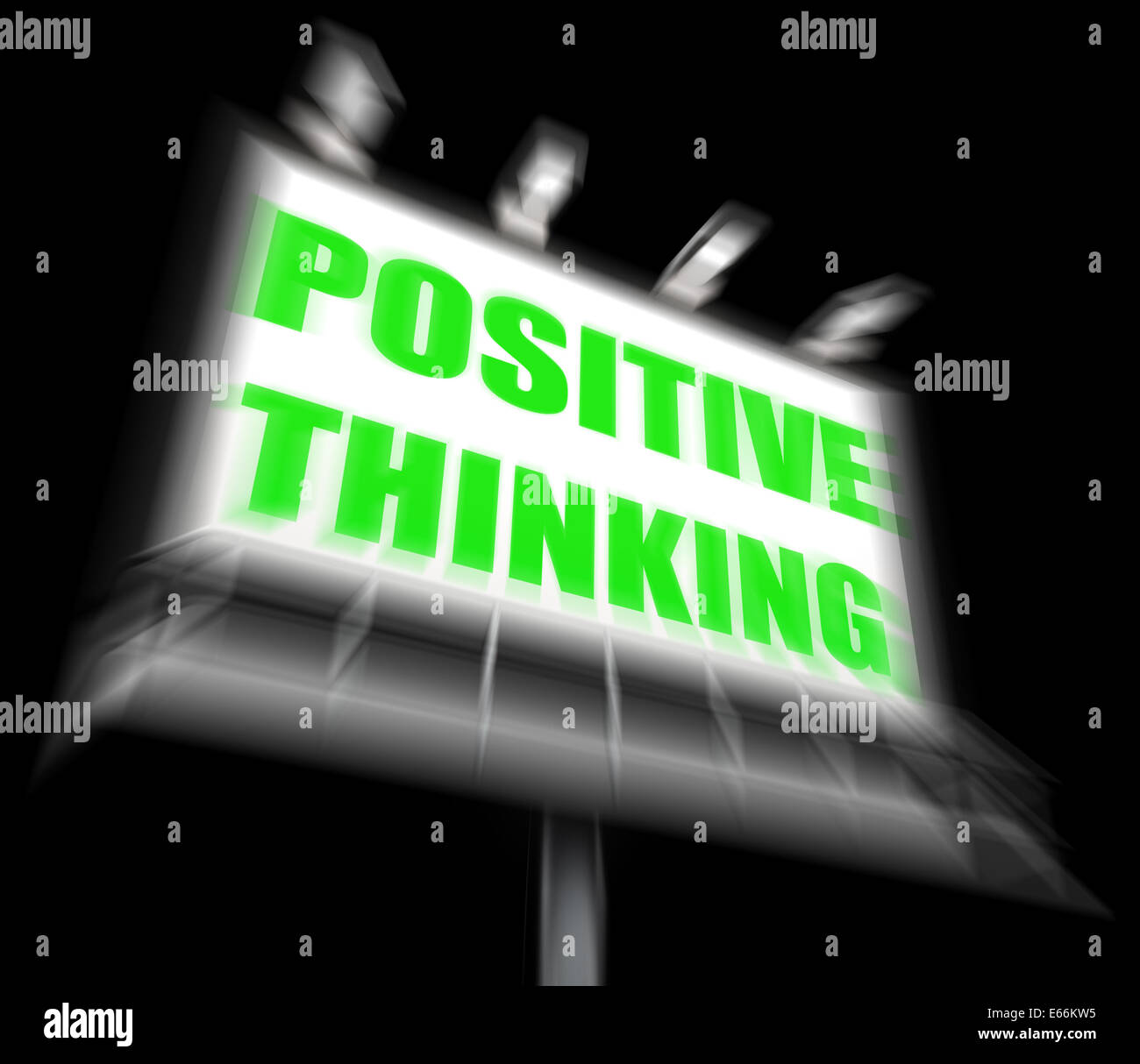 Positive Thinking Sign Displaying Optimistic Contemplation Stock Photo ...