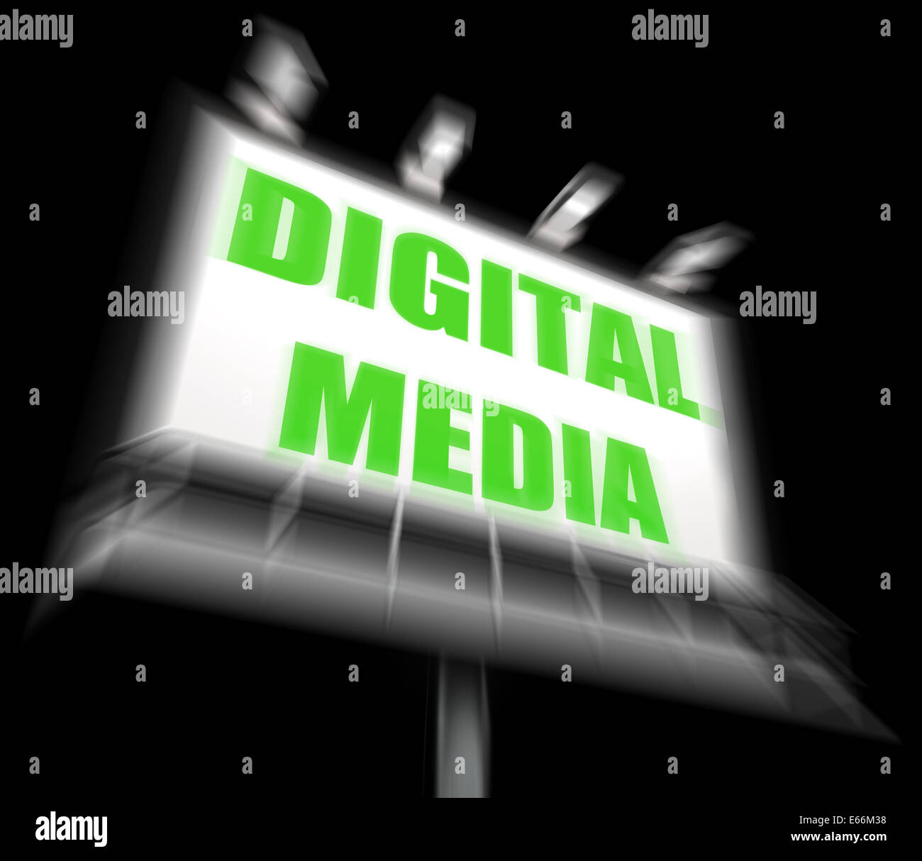 Digital Media Sign Displaying Electronic Computer Equipment Stock Photo ...