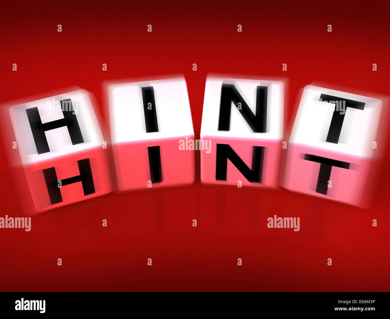 Hint Blocks Displaying Suggestion Clue or Assistance Stock Photo - Alamy