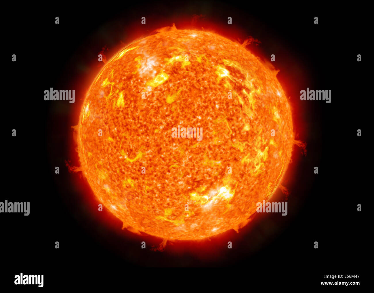The sun in space Stock Photo - Alamy