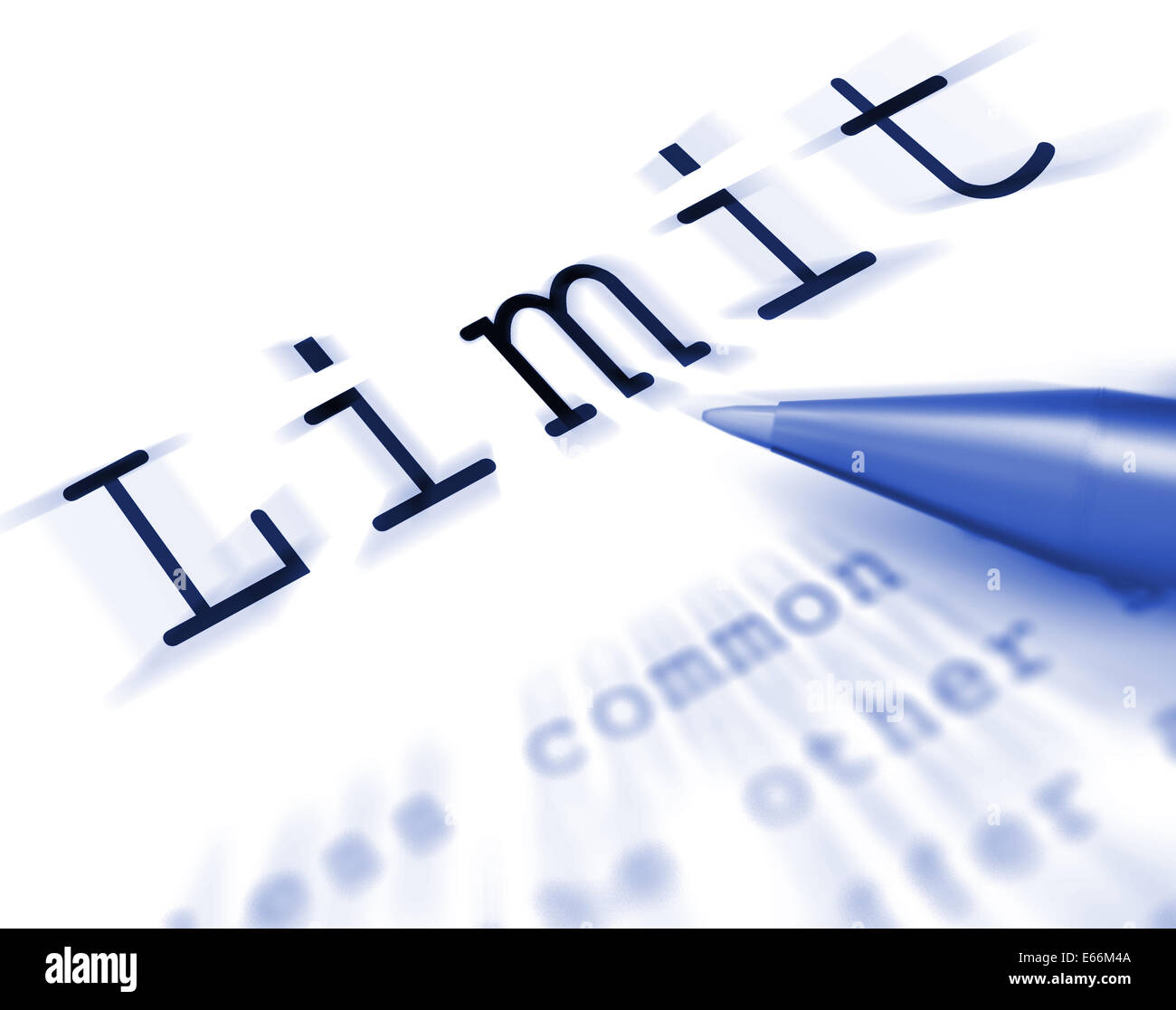 Limit Word Displaying Boundary Maximum And Restrictions Stock Photo - Alamy