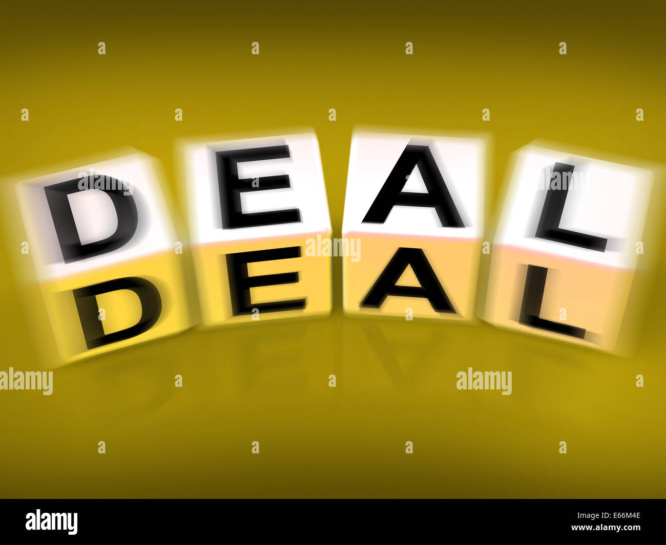 Deal Blocks Displaying Dealings Transactions and Agreements Stock Photo ...