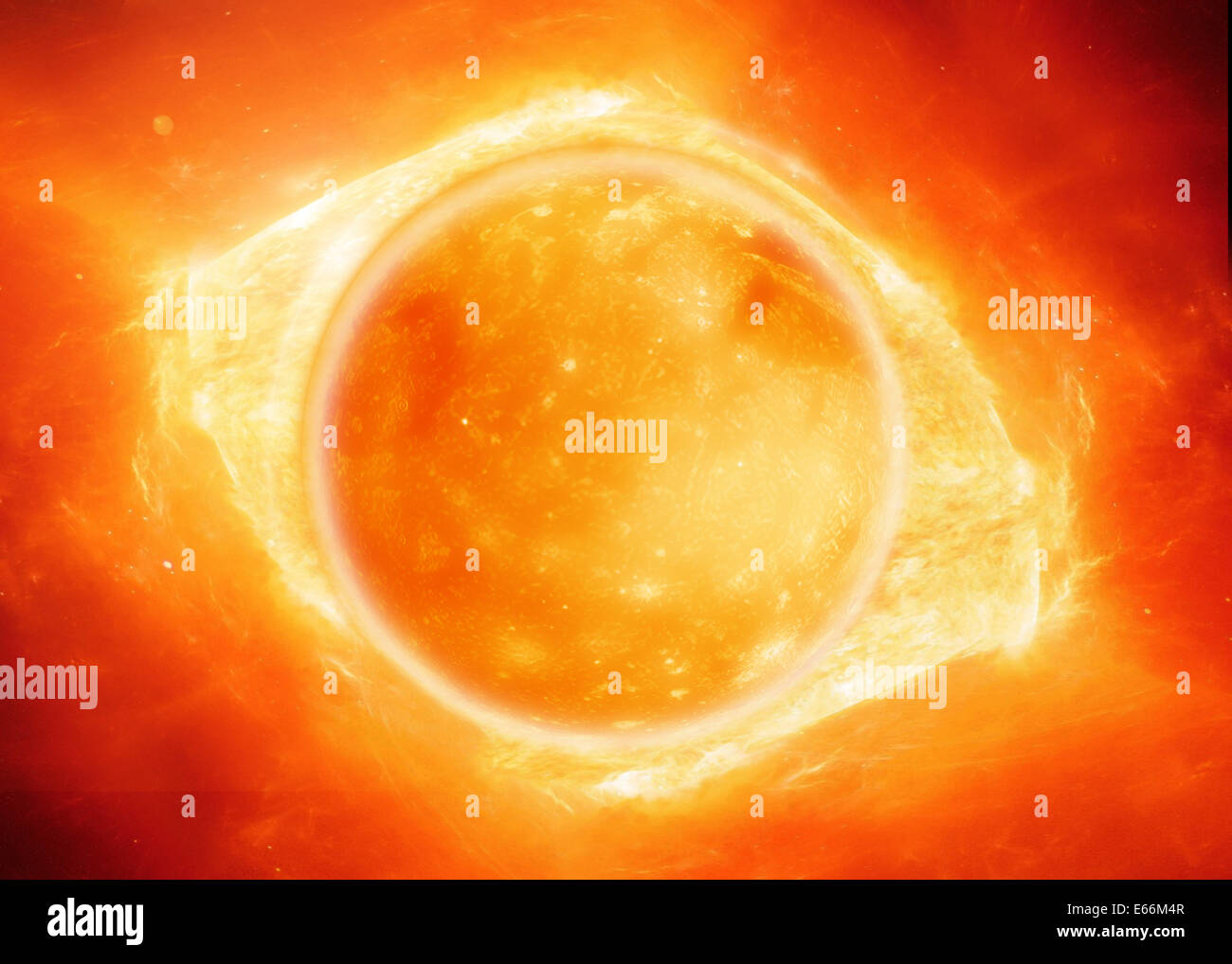 The sun in space Stock Photo - Alamy