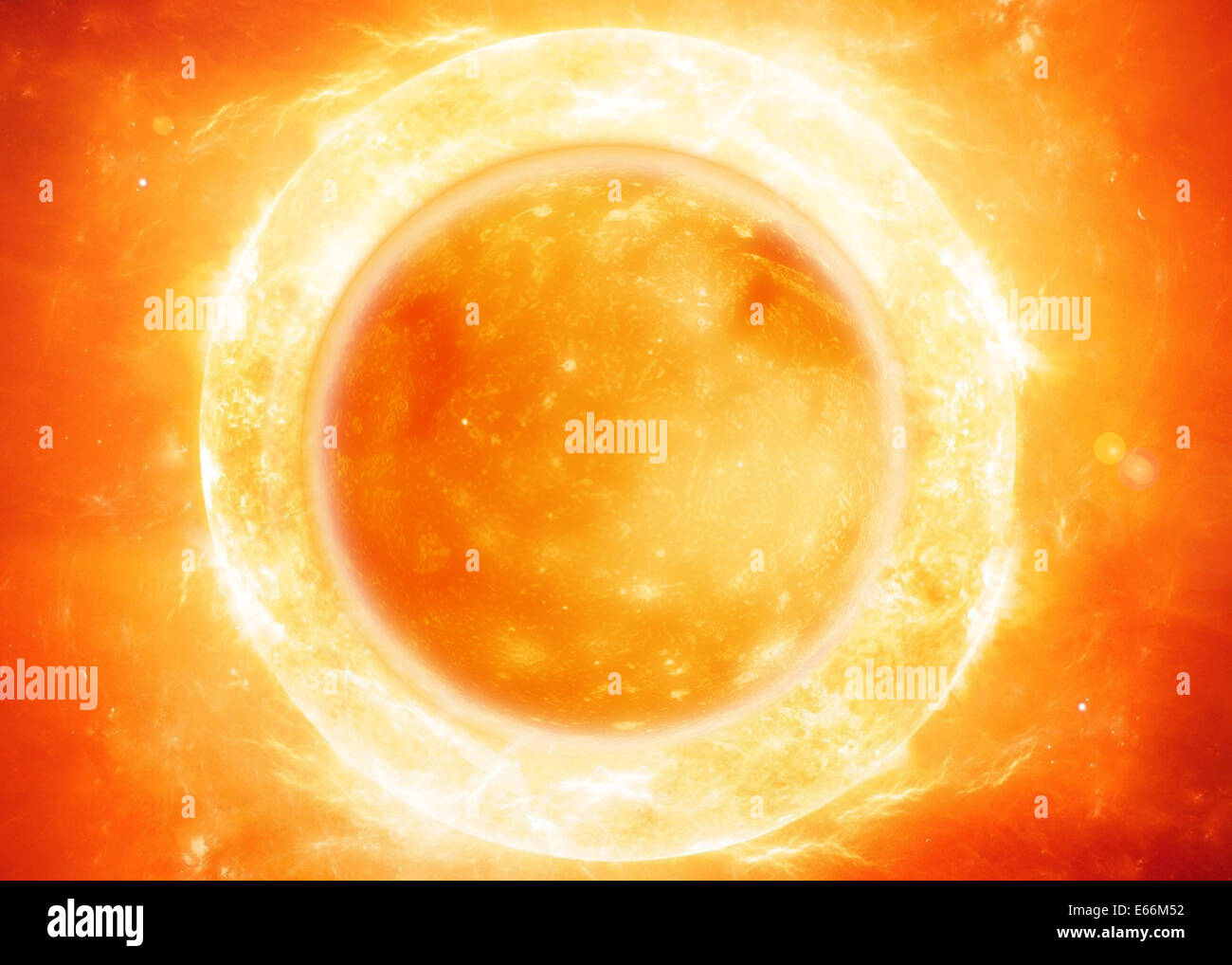 The sun in space Stock Photo - Alamy
