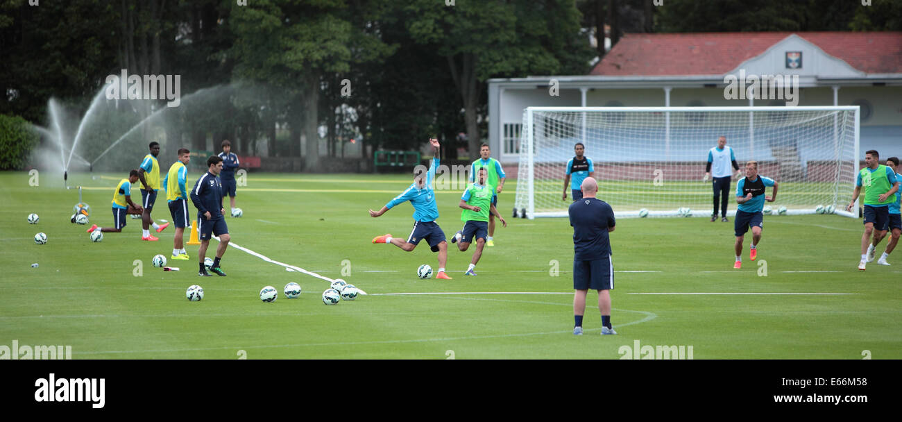 Manchester City train at University of St Andrews playing fields Stock ...